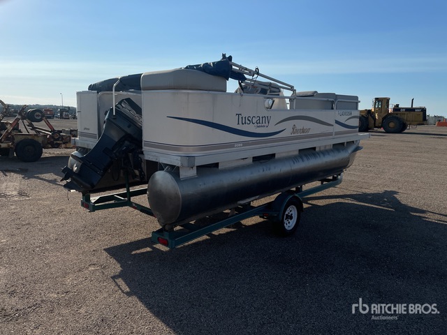 1999 Godfrey Marine Sweetwater 18 ft Pontoon Boat w/1999 Randall S/A ...