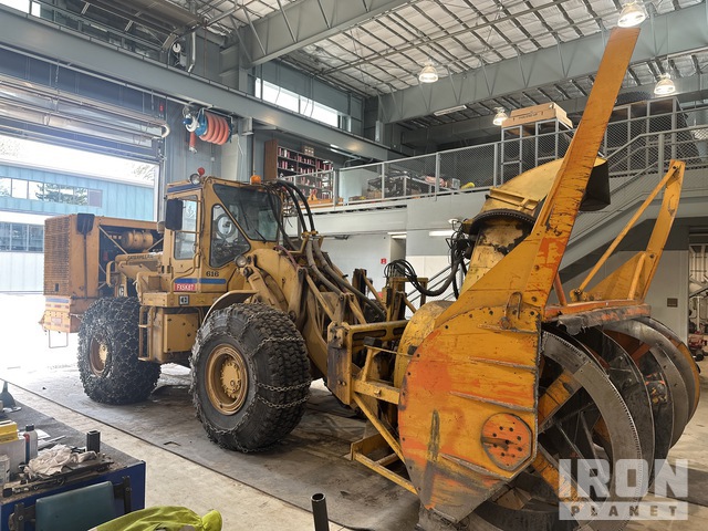 1978 Cat 966C snow blower and pony motor, tire chains not included ...