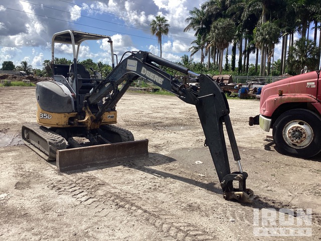 2013 John Deere 35D Mini Excavator in Homestead, Florida, United States ...