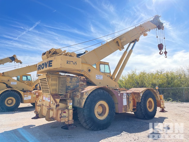 1994 Grove RT-745 90000 lb 4x4 Rough Terrain Crane in Abilene, Texas ...