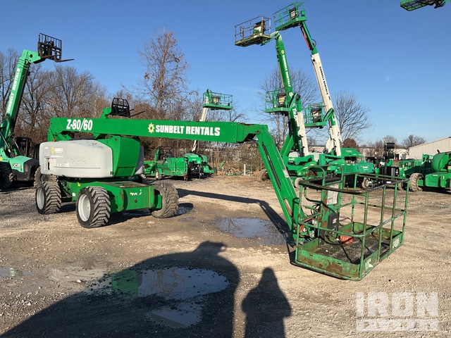 2015 Genie Z80/60 4WD Diesel BOOMLIFT ARTICULATING Articulating Boom ...