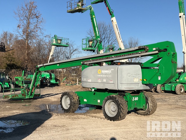 2015 Genie Z80/60 4WD Diesel BOOMLIFT ARTICULATING Articulating Boom ...