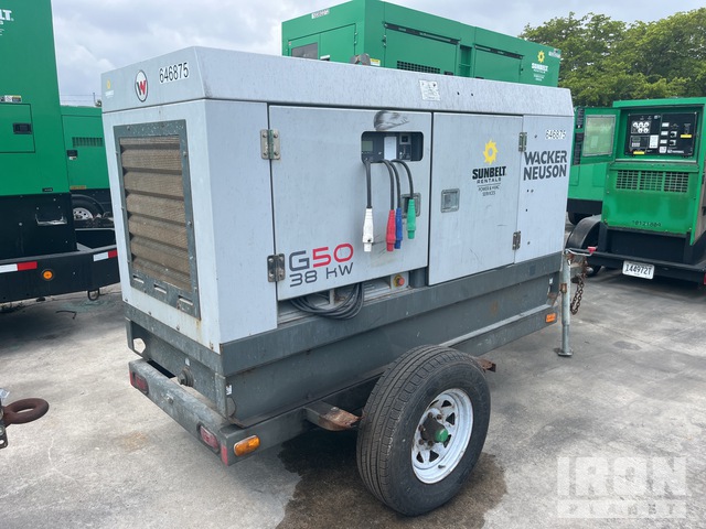 2012 (unverified) Wacker Neuson G50 38 kW Mobile Generator Set in Coral ...