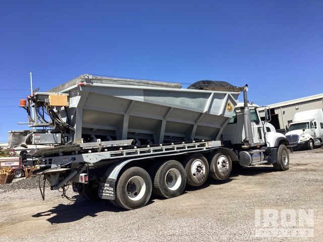 W.K. Dahms Stone Slinger on 2003 Mack CV Granite 10x4 Stone Spreader ...