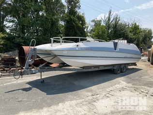 1992 Bayliner 26ft Pontoon House Boat w/1992 Shoreland'r Trailer in ...