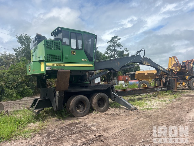 2016 John Deere 437E Trailer Mounted Leveling Heel Boom Log Loader in ...