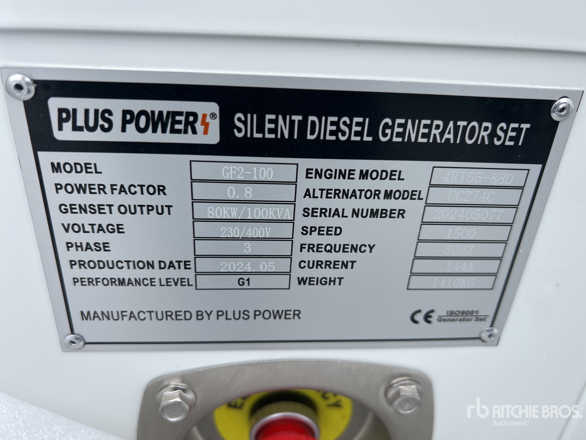 2024 Plus Power GF2-100 Generator Set (Unused) | Ritchie Bros. Auctioneers