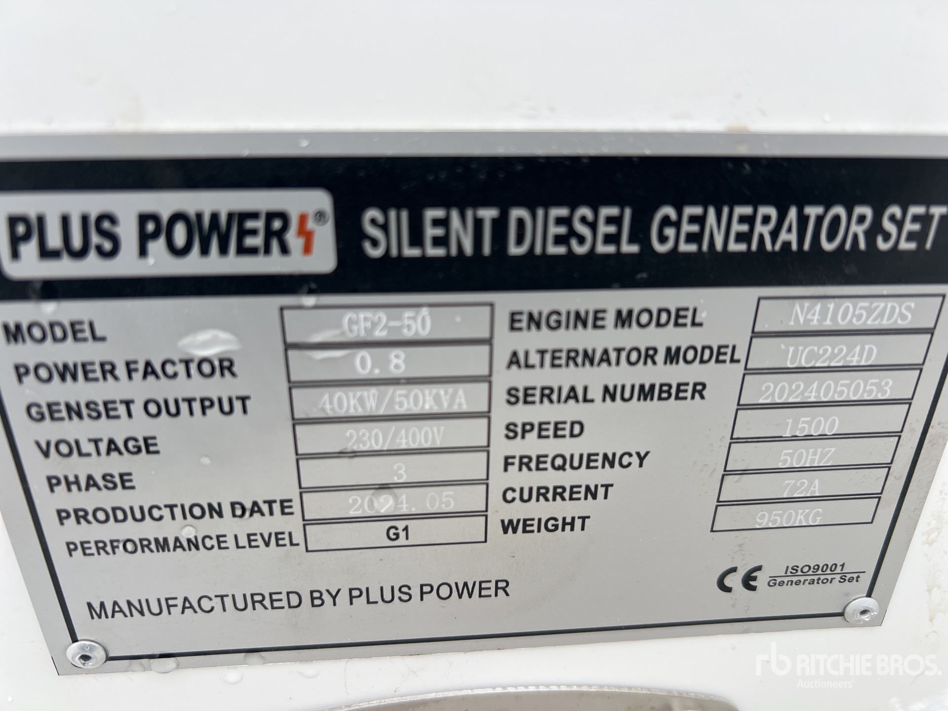 2024 Plus Power GF2-50 Generator Set (Unused) | Ritchie Bros. Auctioneers