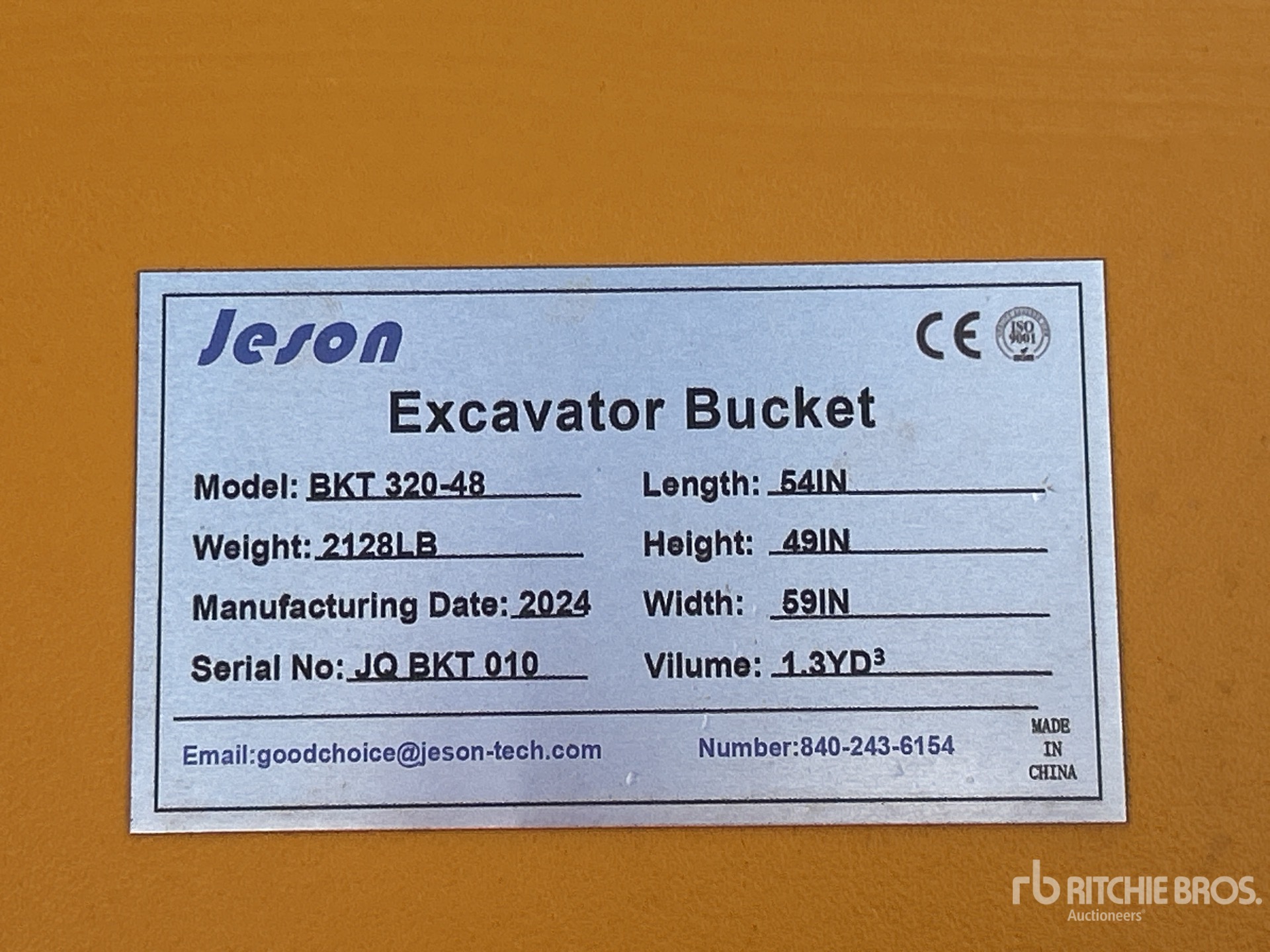 2024 JESON BKT 320-48 48 in 1.3 cyd Digging Excavator Bucket - Fits Cat ...