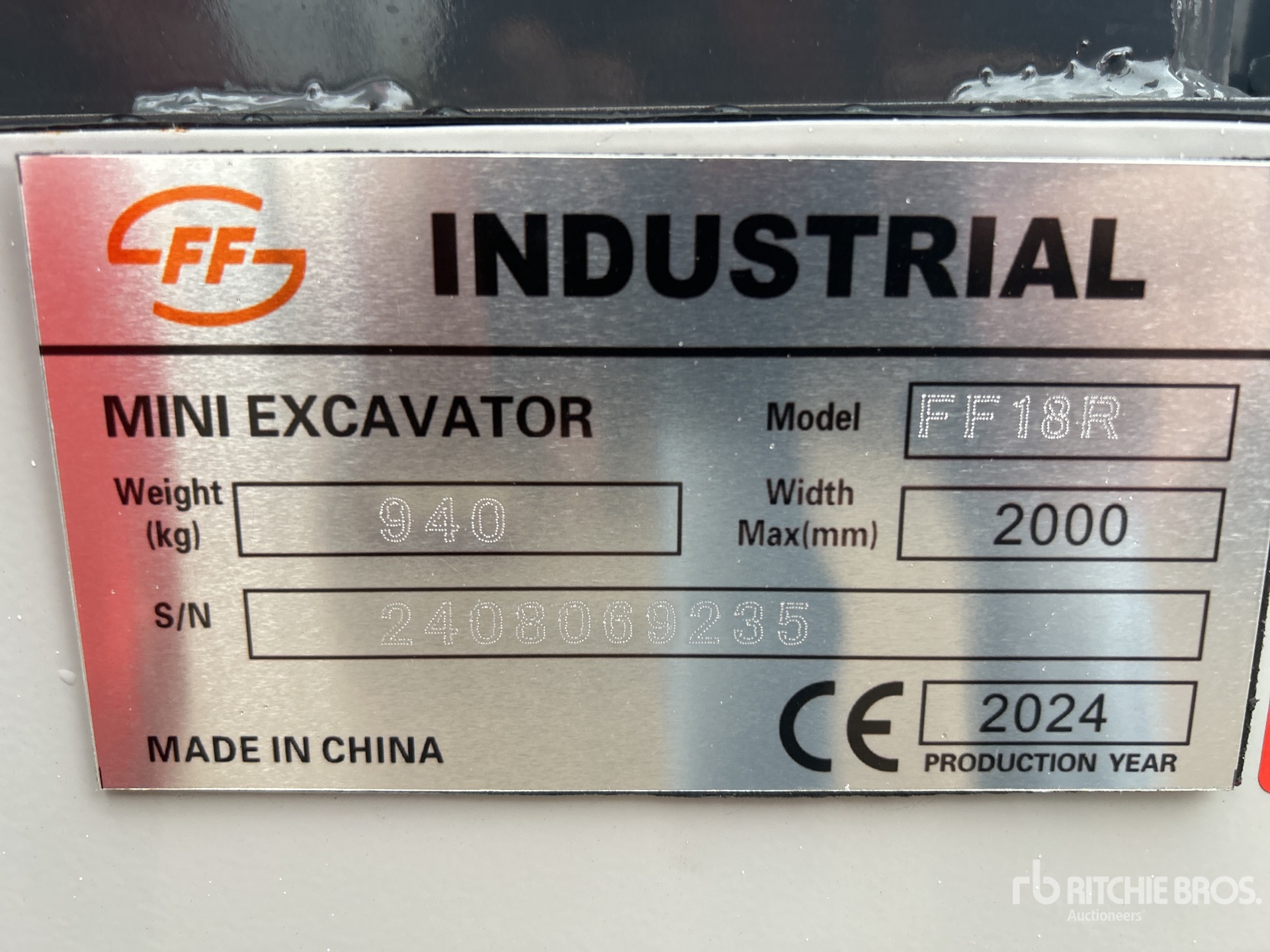 2024 HIlls Industrial FF18R Mini-pelle (Unused) | Ritchie Bros. Auctioneers