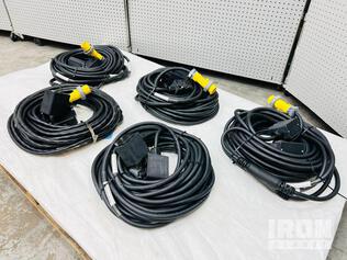 Quantity of (5) LEX 75 ft "Y" Power Distribution Cords w/ Duplex Quad ...
