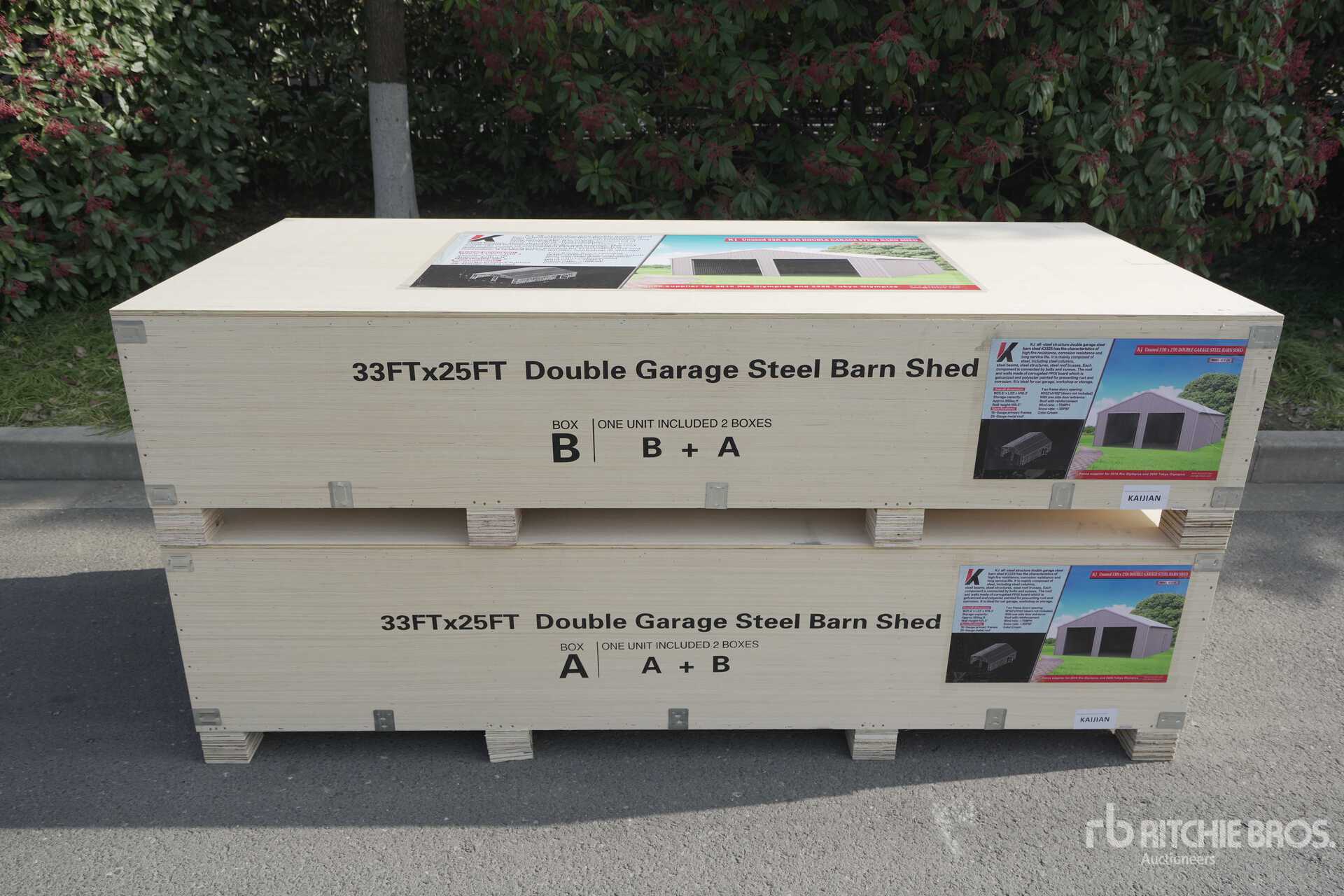 2024 KJ K3325 33 ft x 25 ft Metal Garage Struttura mobile (Unused ...