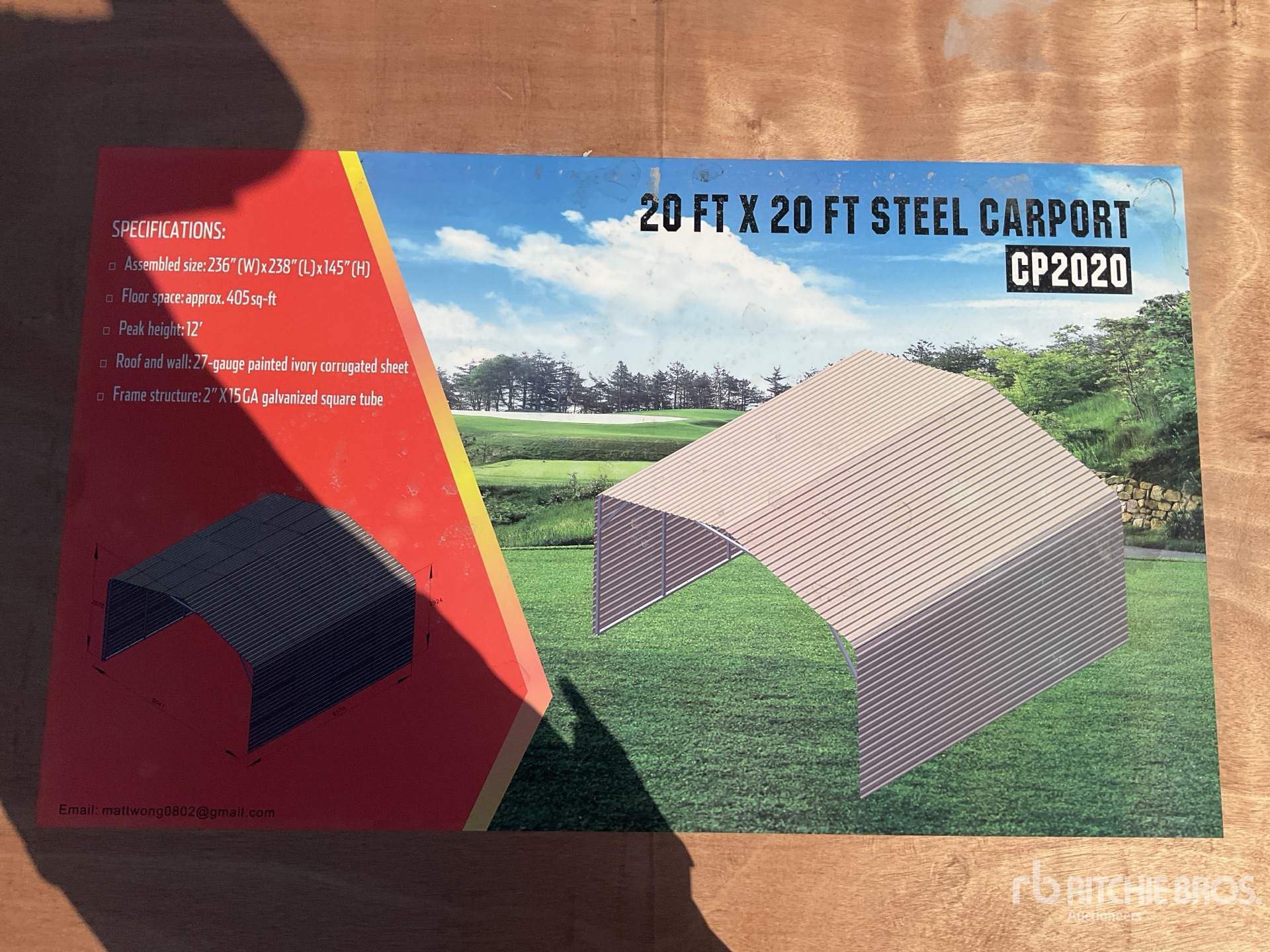 2024 Agriquip CP2020 20 ft x 20 ft Steel Carport Struttura mobile (Unused) | Ritchie Bros ...