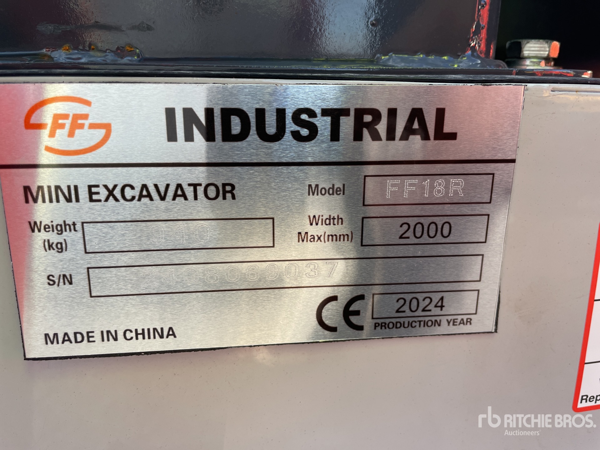 2024 FF Industrial FF18R Mini Excavator (Unused) | Ritchie Bros ...
