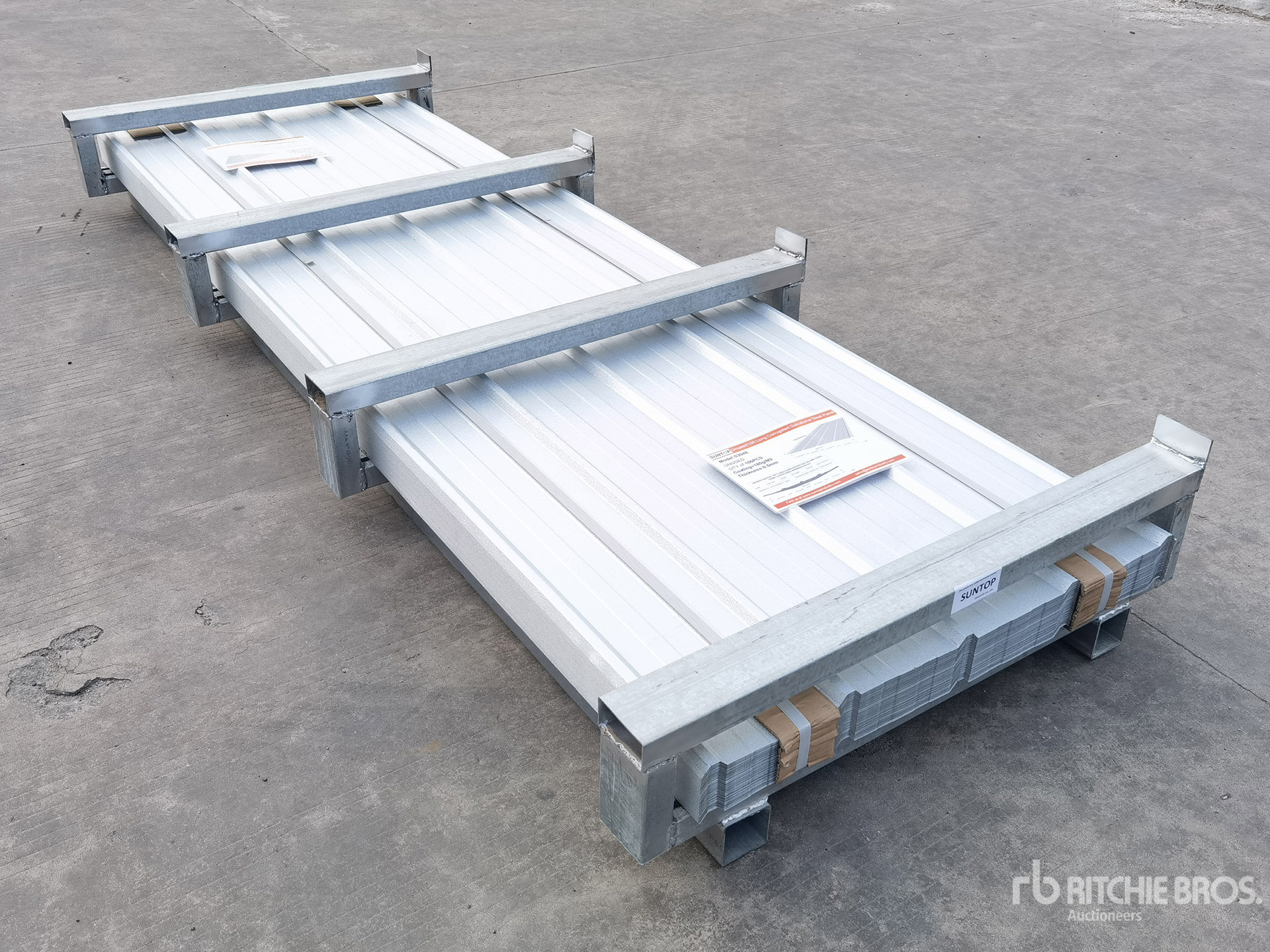 Quantity of (100) 2024 SUNTOP S3048 Corrugated Galvalume Steel Panels ...