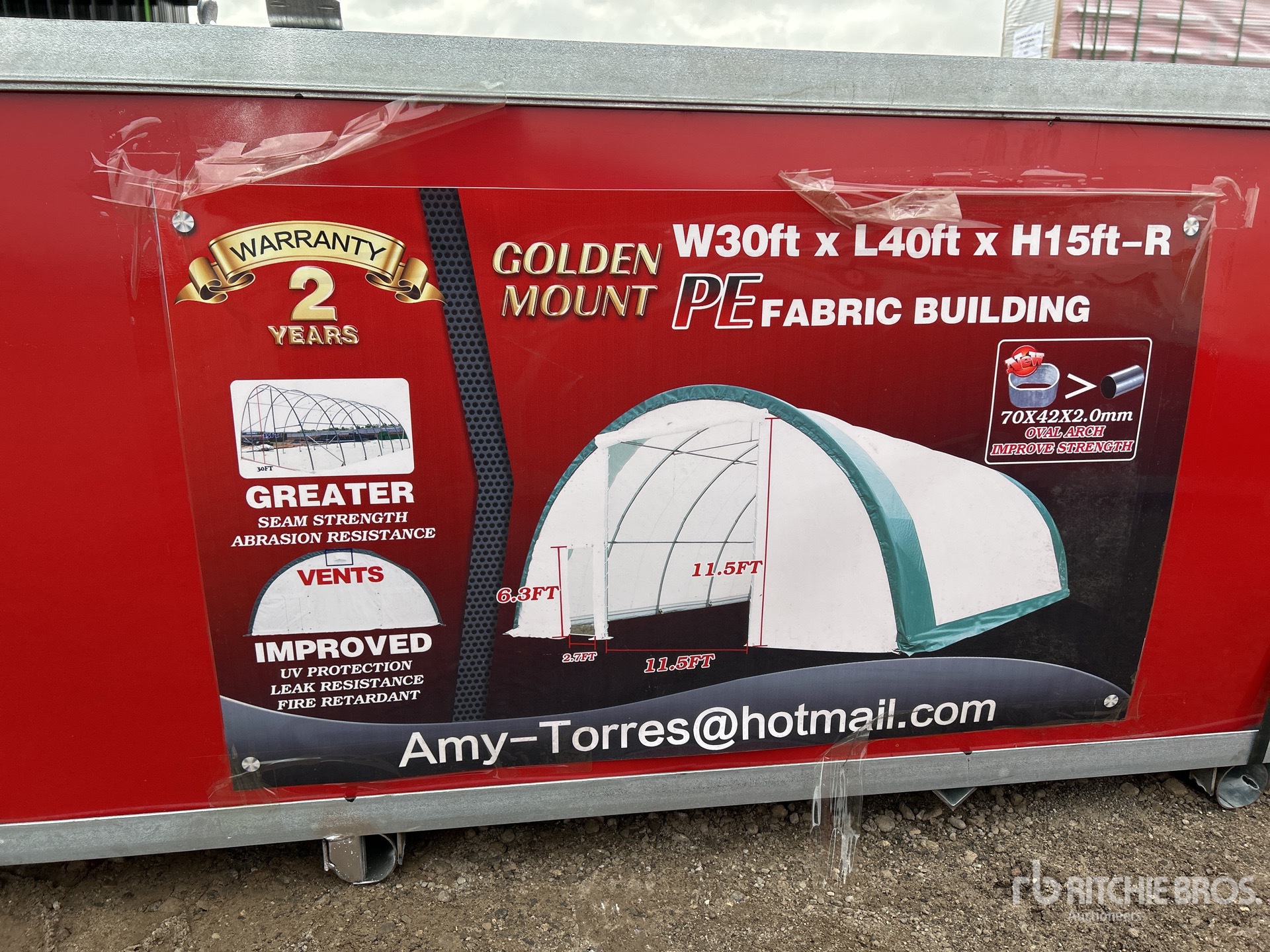 2024 Uppro 304015R 30 ft x 40 ft x 15 Ft Storage Building (Unused ...