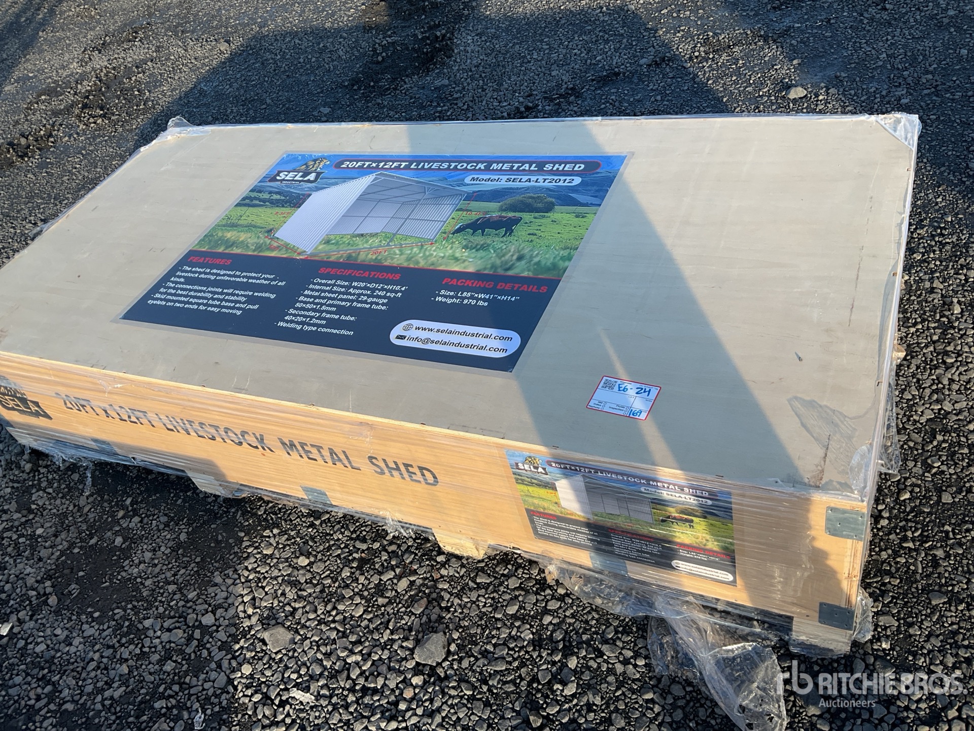 2024 SELA LT2012 20 ft × 12 ft Metal Livestock Shelter (Unused) | Ritchie Bros. Auctioneers