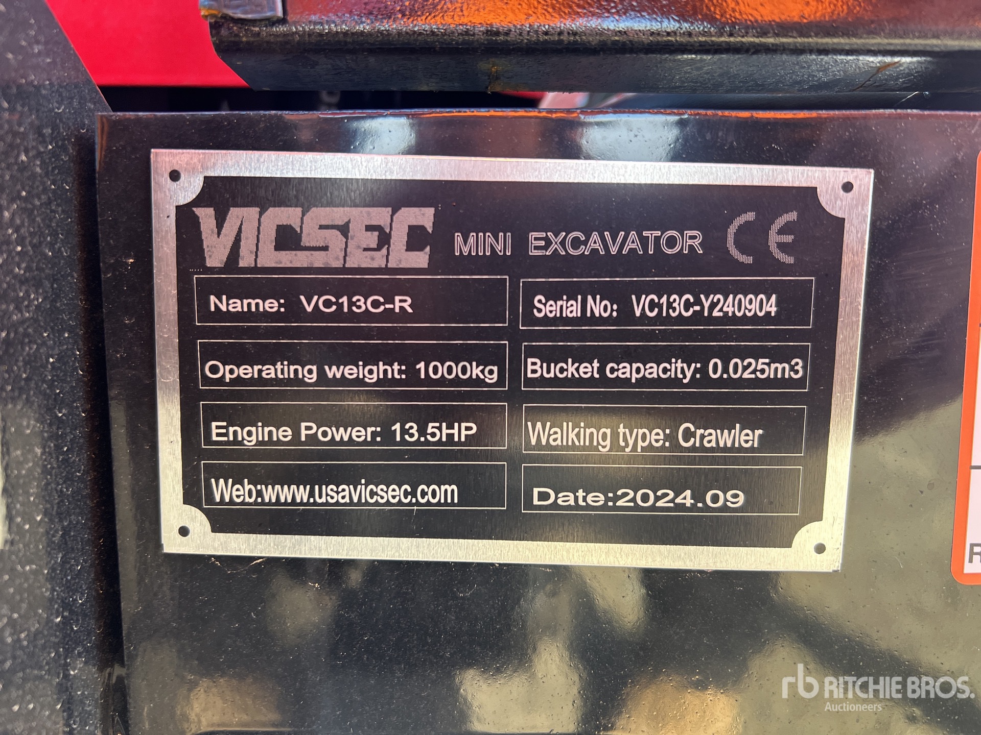 2024 VICSEC VC13C-R Mini-pelle | Ritchie Bros. Auctioneers