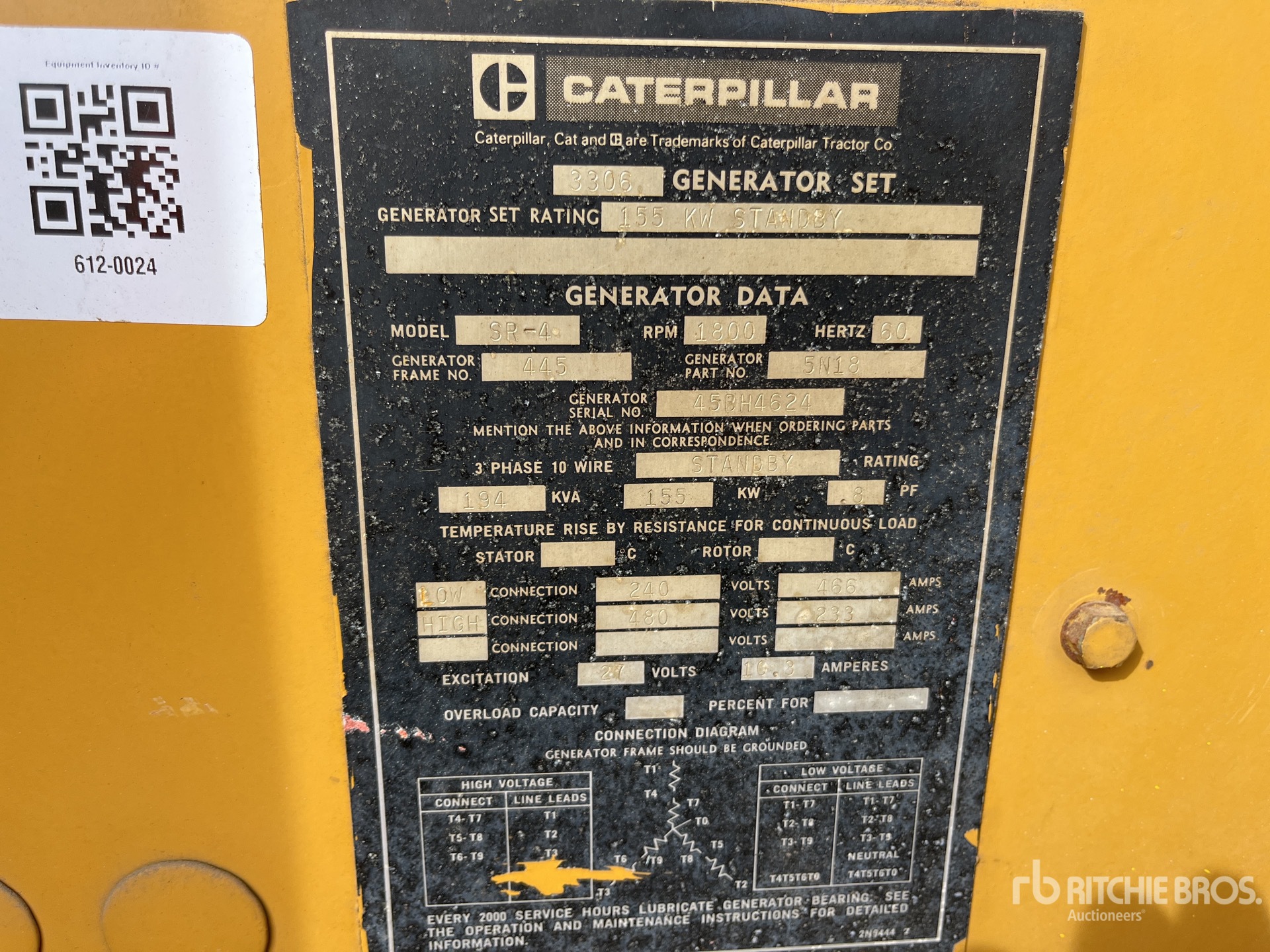 Cat SR-4 155 kW Skid-Mounted Groupe électrogène | Ritchie Bros. Auctioneers