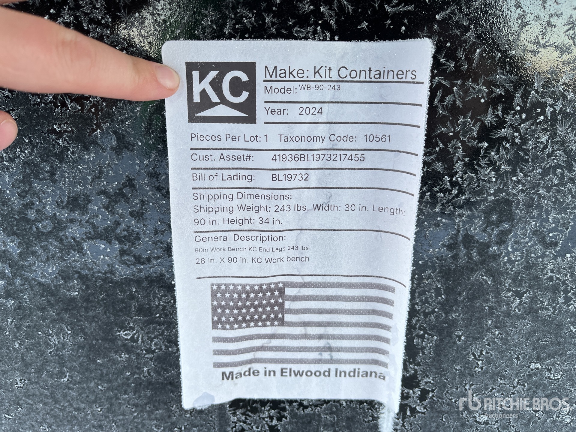 2024 Kit Containers WB-90-243 90 in Werkbank (Unused) | Ritchie Bros. Auctioneers