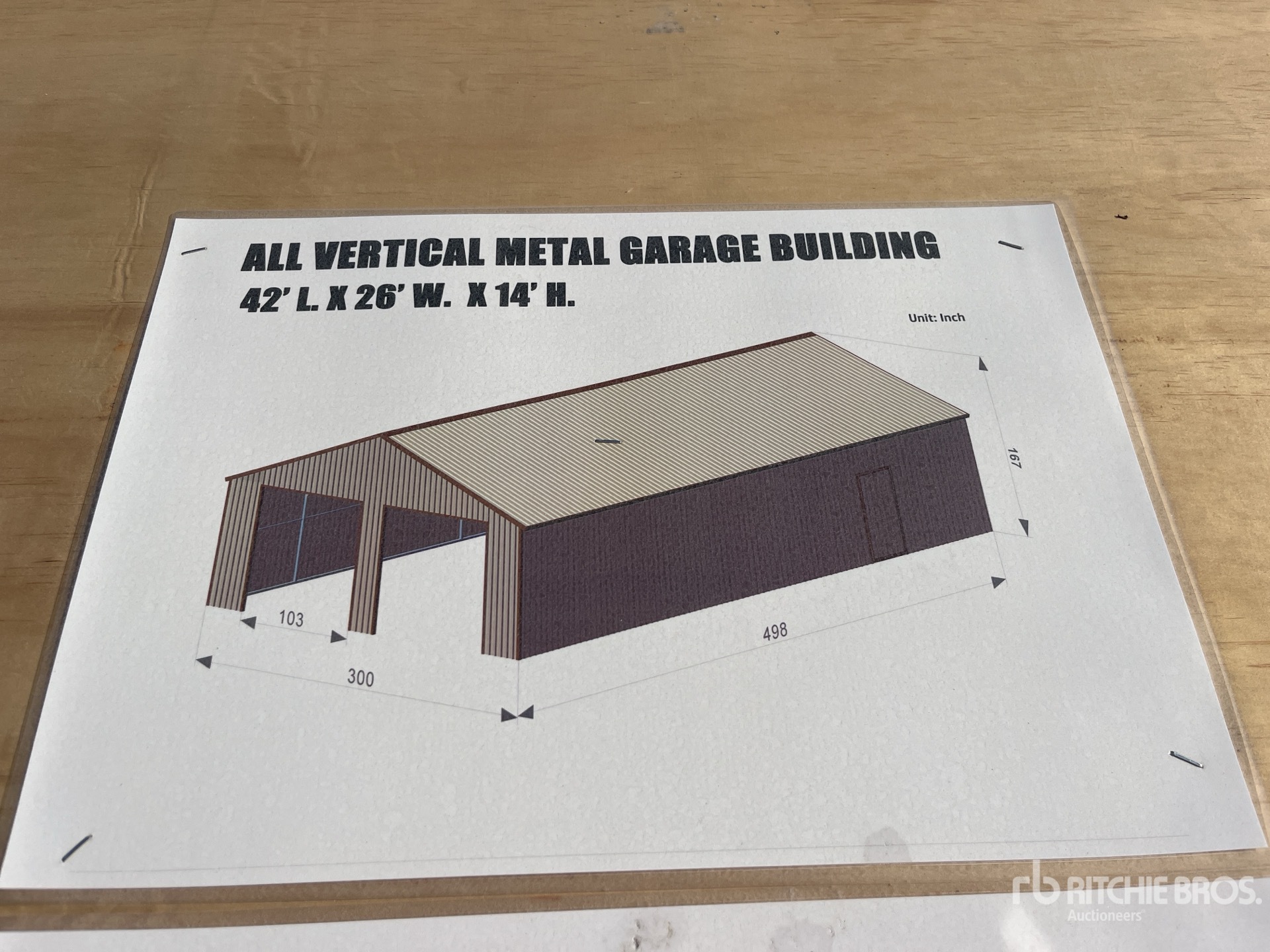 2024 DG2642 42 ft x 26 ft All Vertical Metal Garage Building Shed ...