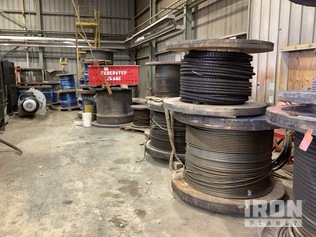 Quantity of (20) Spools of Wire Rope and Electric Winch in Conklin, New ...