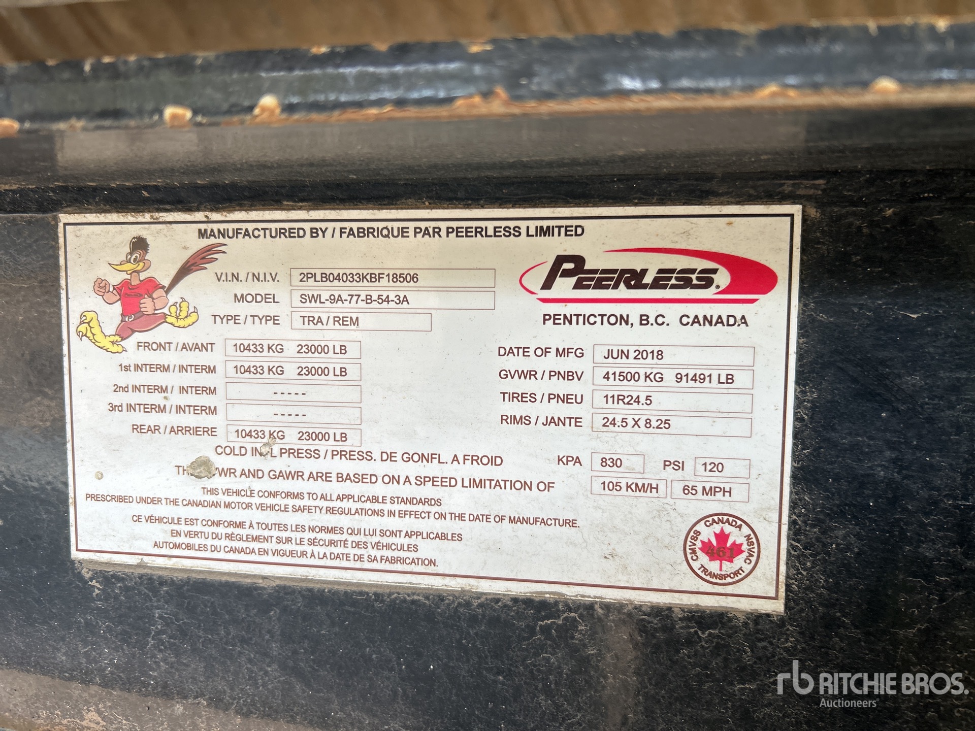 2019 Peerless SWL-9A-77-B-54-3A Tri/A Super B-Train Lead Log Trailer ...