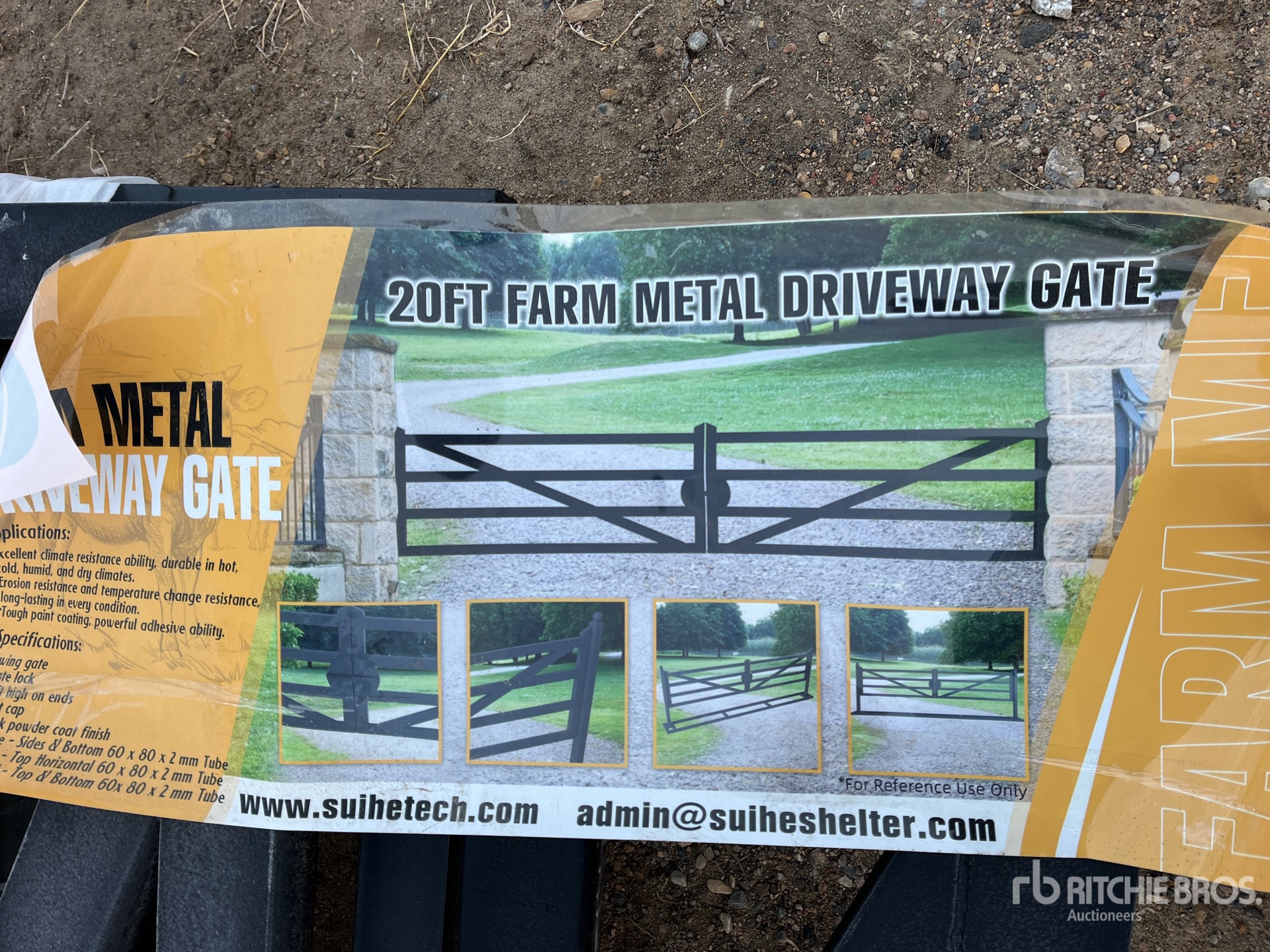 Quantity of (3) 2024 Suihe 20 ft x 6 ft Bi-Parting Driveway Gate ...