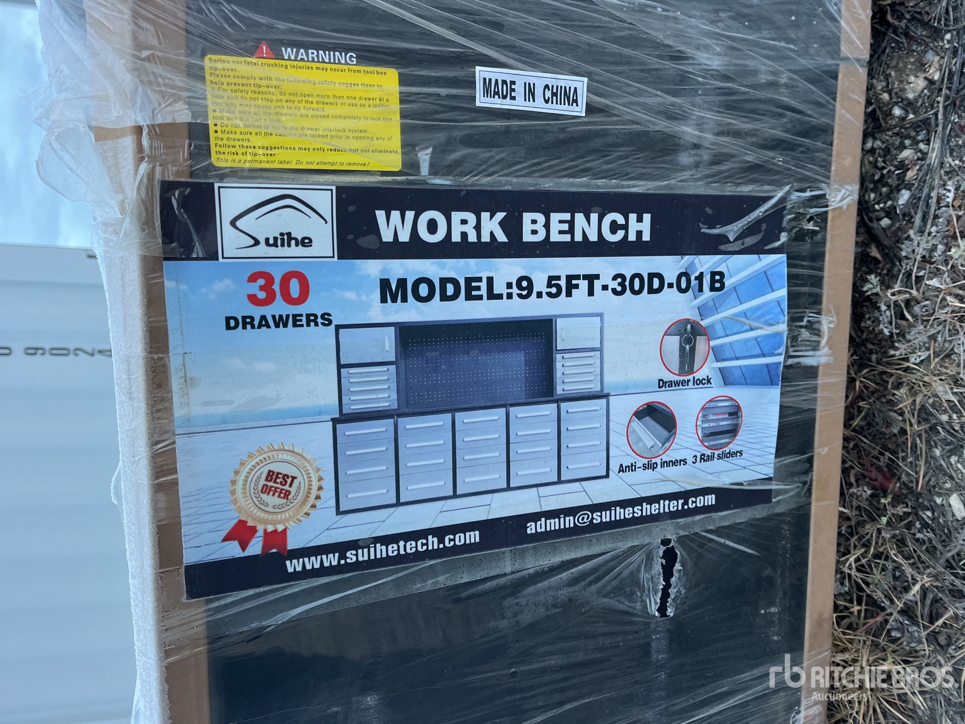2024 Suihe NWB-H30DS -9.5 9 ft 5 in 30-Drawer Stainless Steel Workbench (Unused) | Ritchie Bros ...