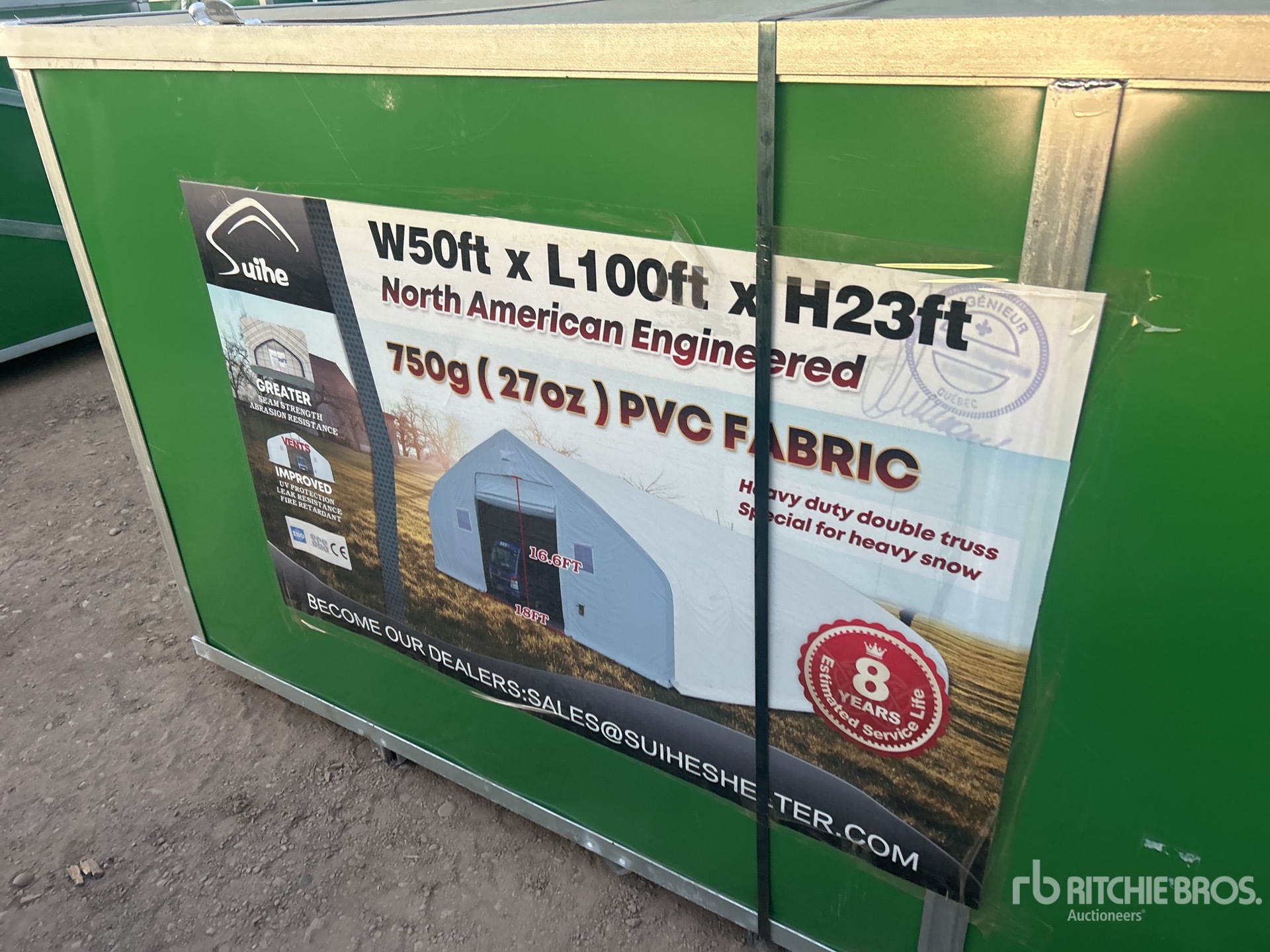 2024 Suihe S5010023DP-750gPVC 100 ft x 50 ft Storage Building (Unused ...