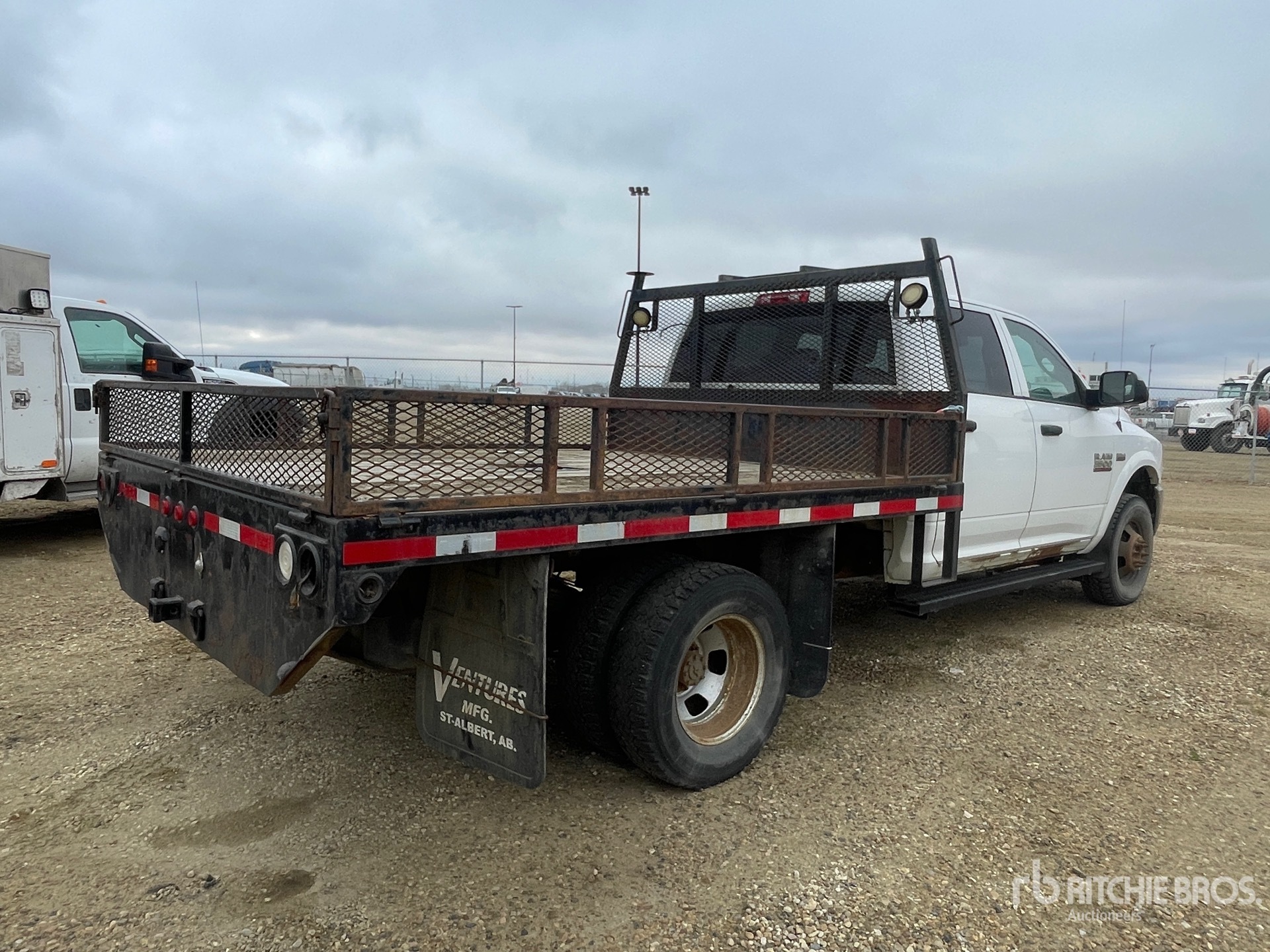2014 Ram 3500 4x4 Crew Cab Flatbed Truck (Inoperable) | Ritchie Bros ...