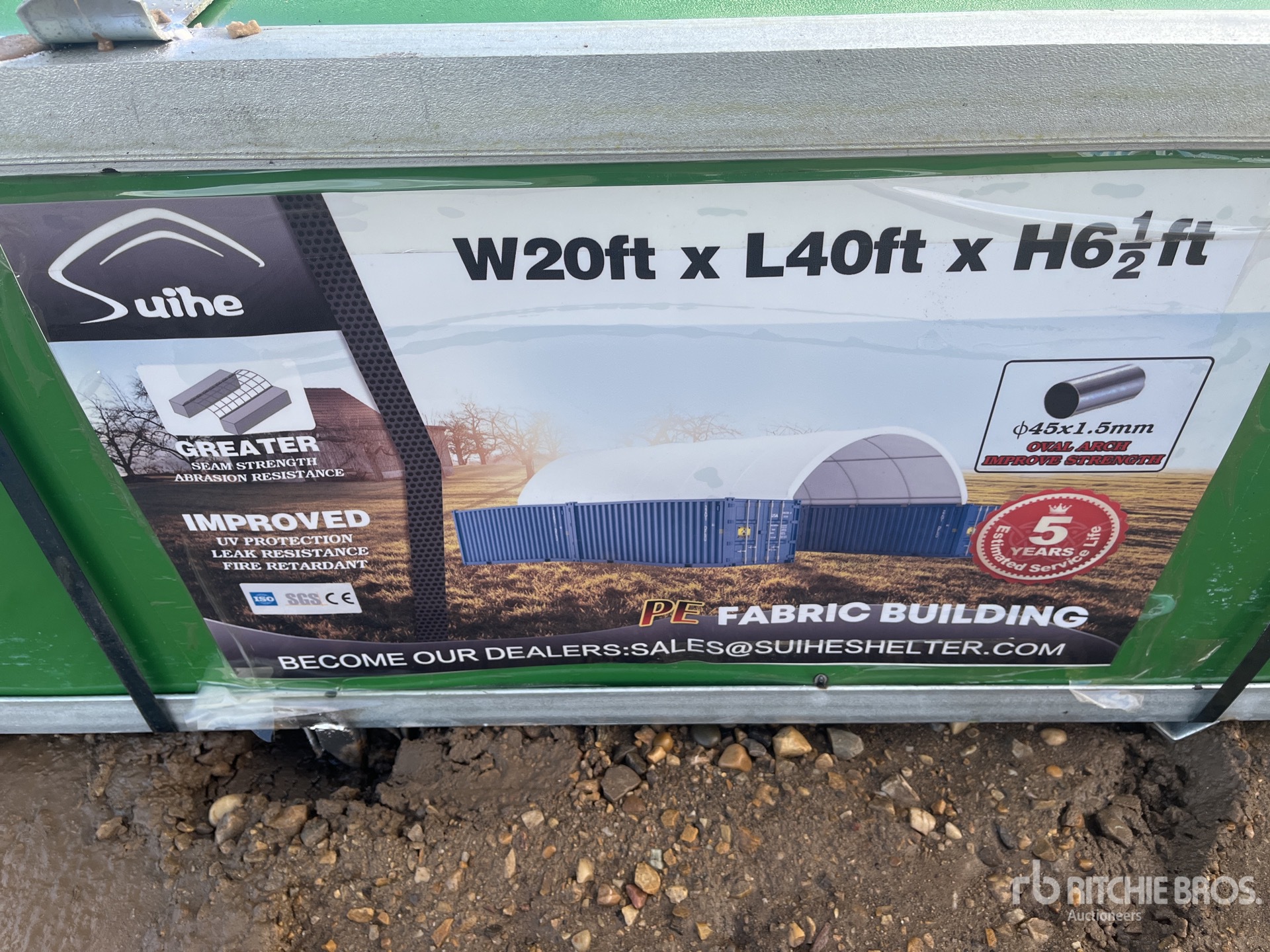 2024 Suihe C2040-300gPE 20 ft x 40 ft x 6.5ft Container Storage Canopy ...