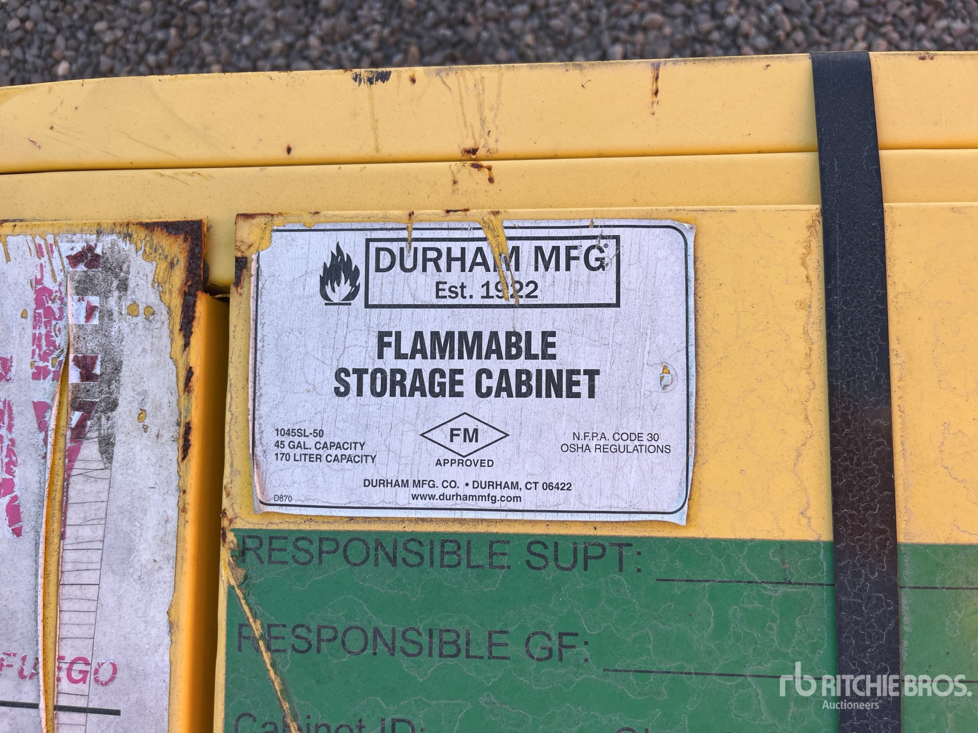 Durham 45 Gal Flammable Storage Cabinet Divers - Industriel | Ritchie ...