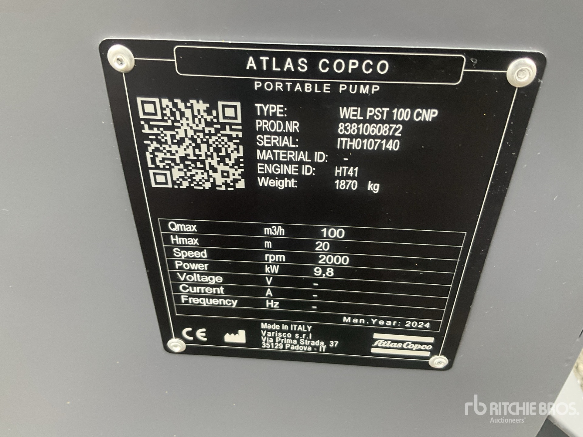 2024 Atlas Copco WEL PST 100 Skid-Mounted Water Pump (Unused) | Ritchie ...