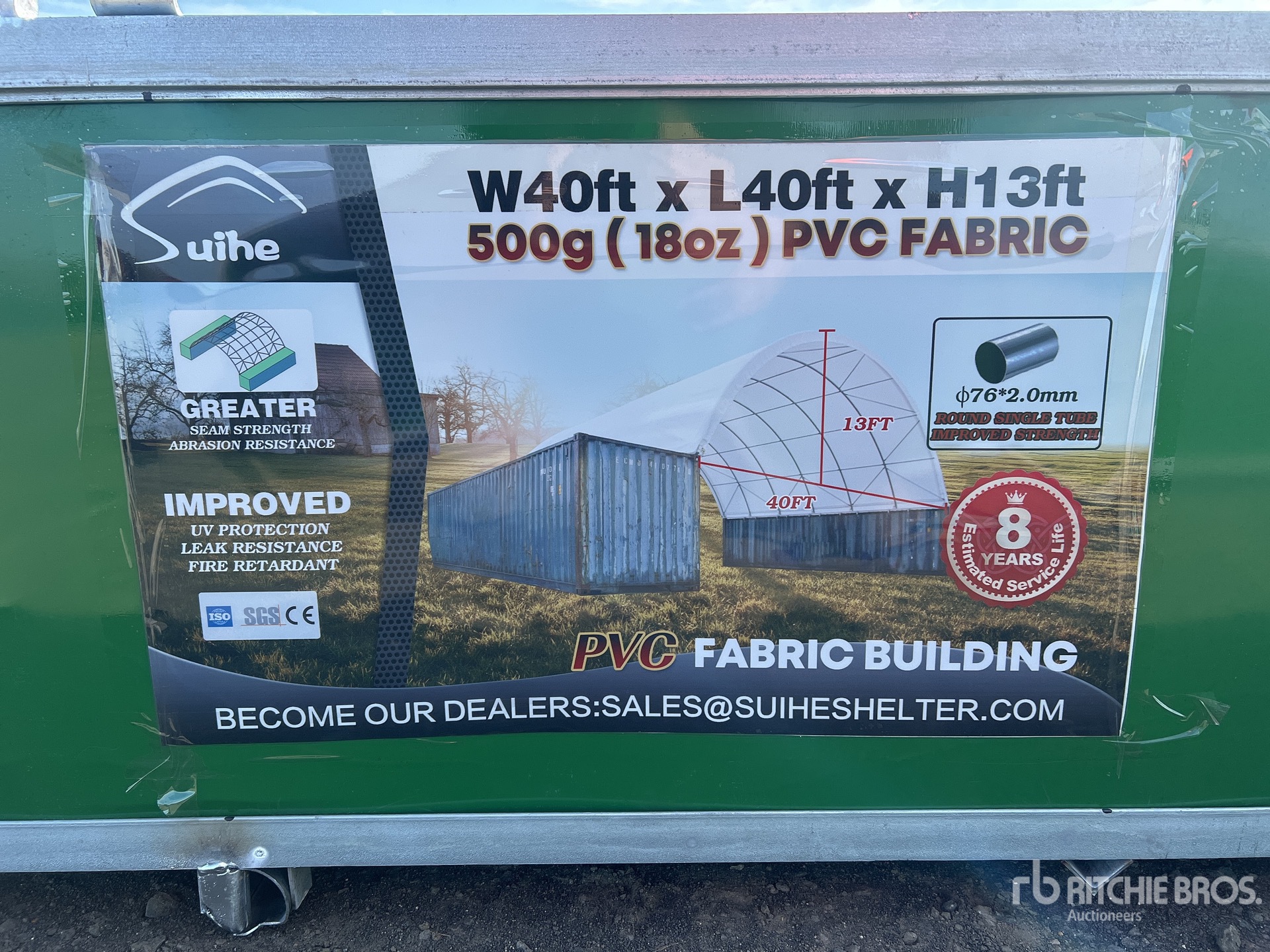 Suihe 40 ft x 40 ft x 13 ft Container Shelter Struttura mobile (Unused ...