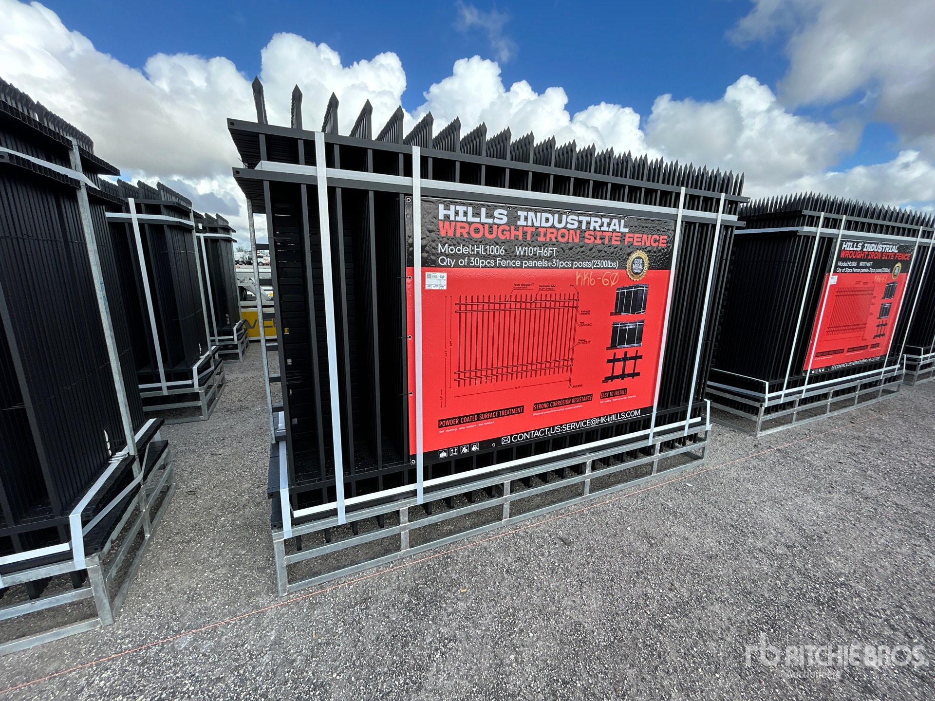 Quantity of 2025 HIlls Industrial HL1008 10 ft x 6 ft Powder Coated ...