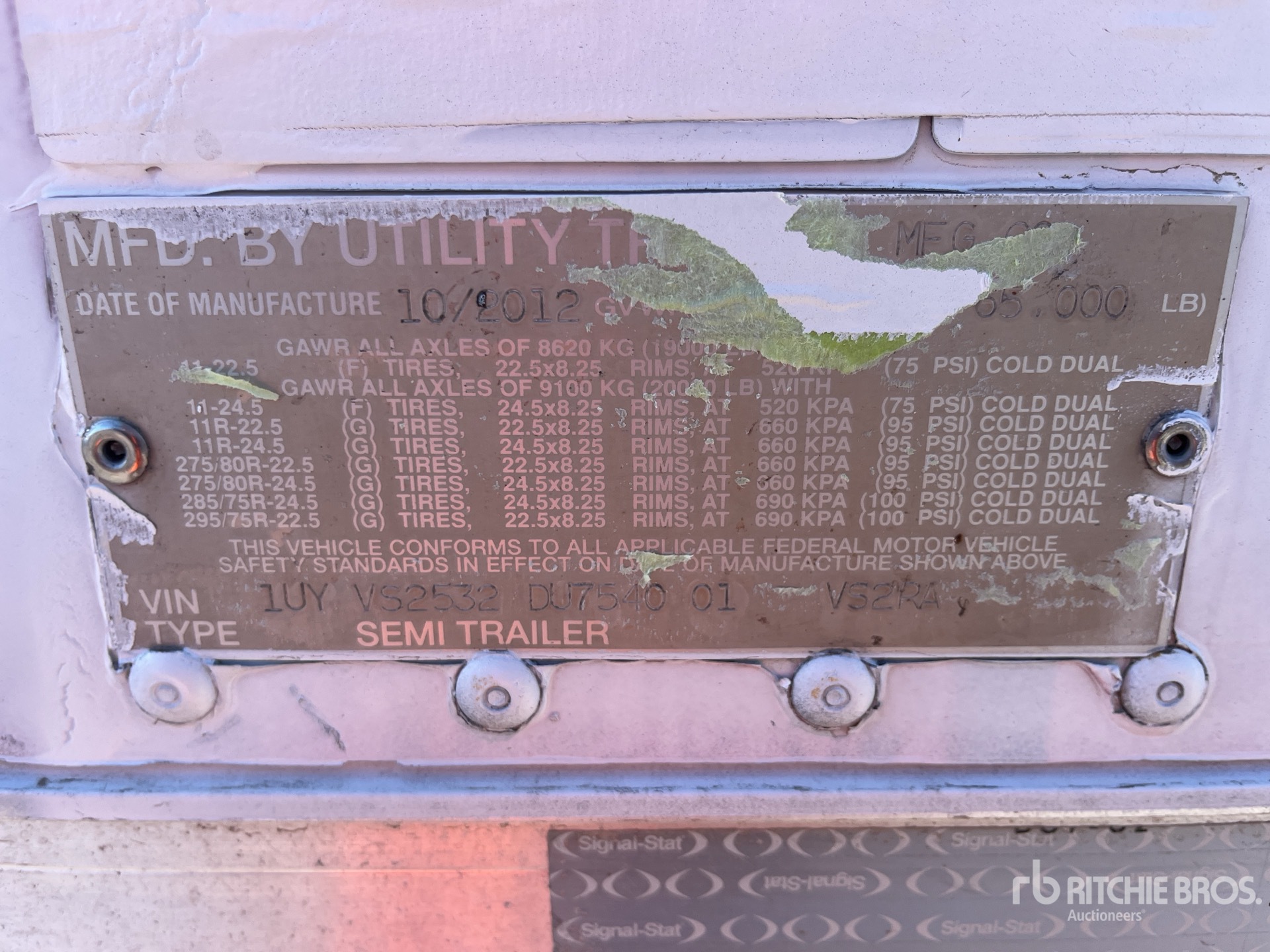 2013 Utility VS2RA 53 ft x 102 in T/A Refrigerated Trailer | Ritchie ...