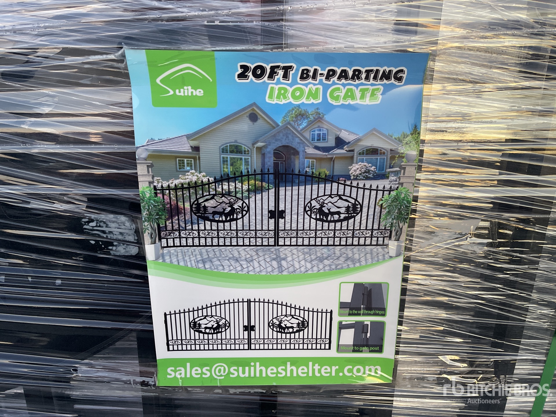 2024 Suihe NG-20D-8 x 7 ft 4 in Steel Bi-Parting Driveway Gate (Unused ...
