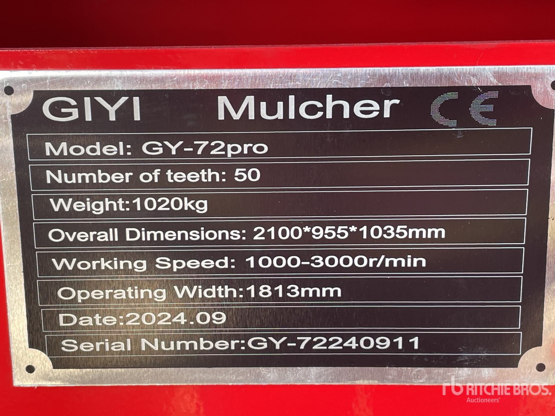 2024 GIYI GY-72pro 72 in Broyeur pour chargeuse à différentiel (Unused ...