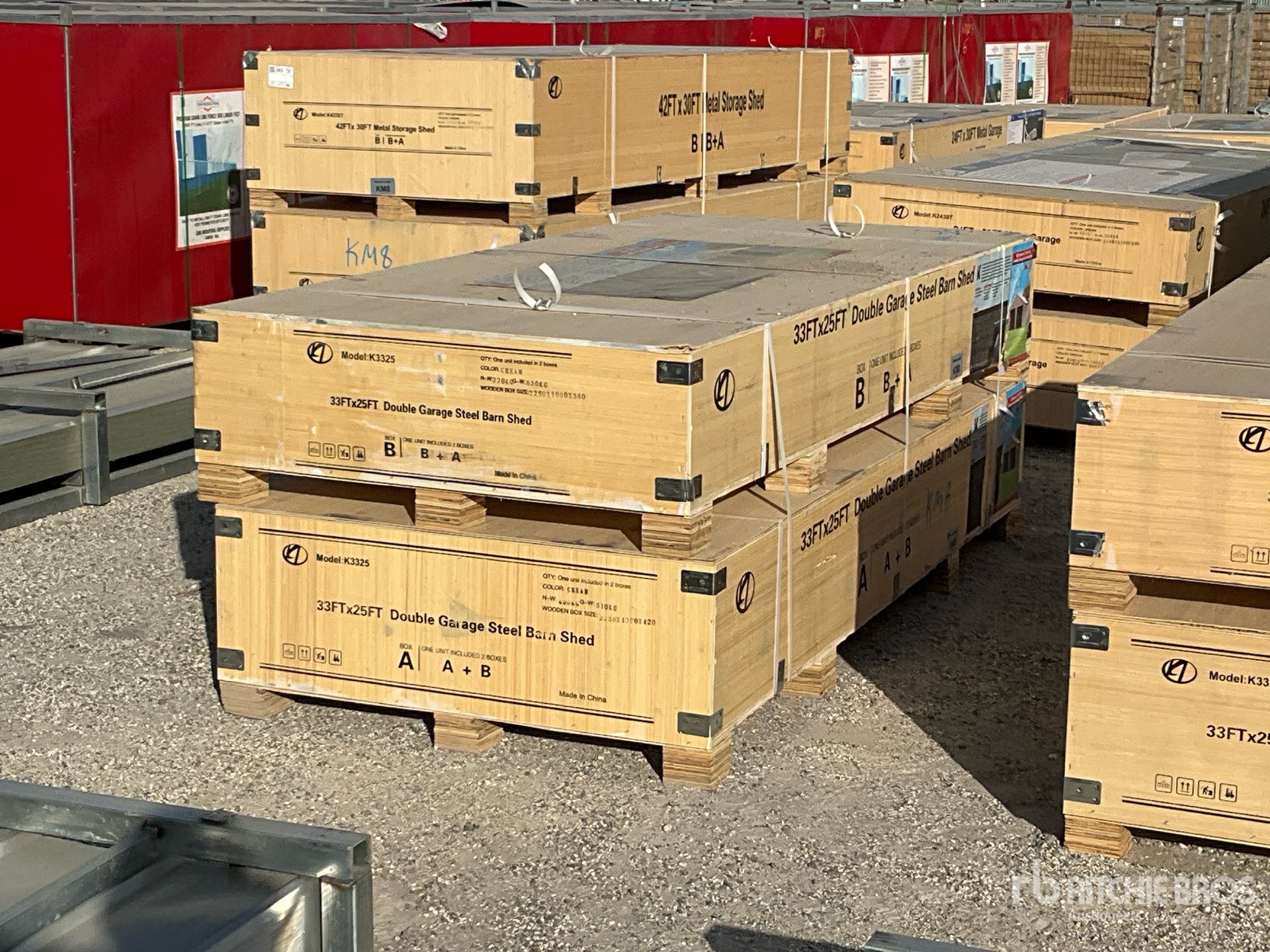 2024 KJ K3325 33 ft x 25 ft Metal Garage Divers - Structure portative ...