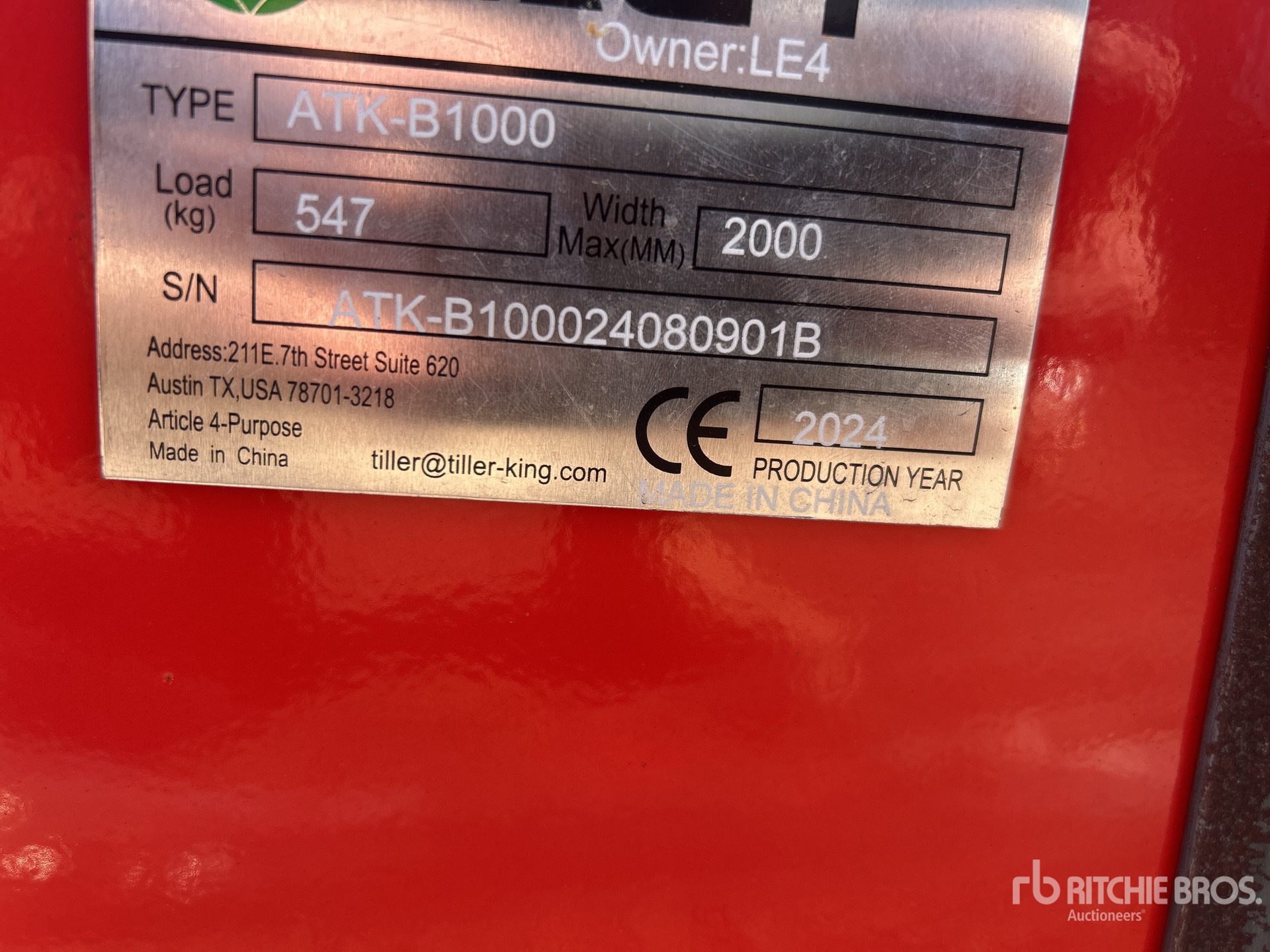 2024 AGT ATK-B1000 10000 lb Two-Post Car Lift (Unused) | Ritchie Bros ...