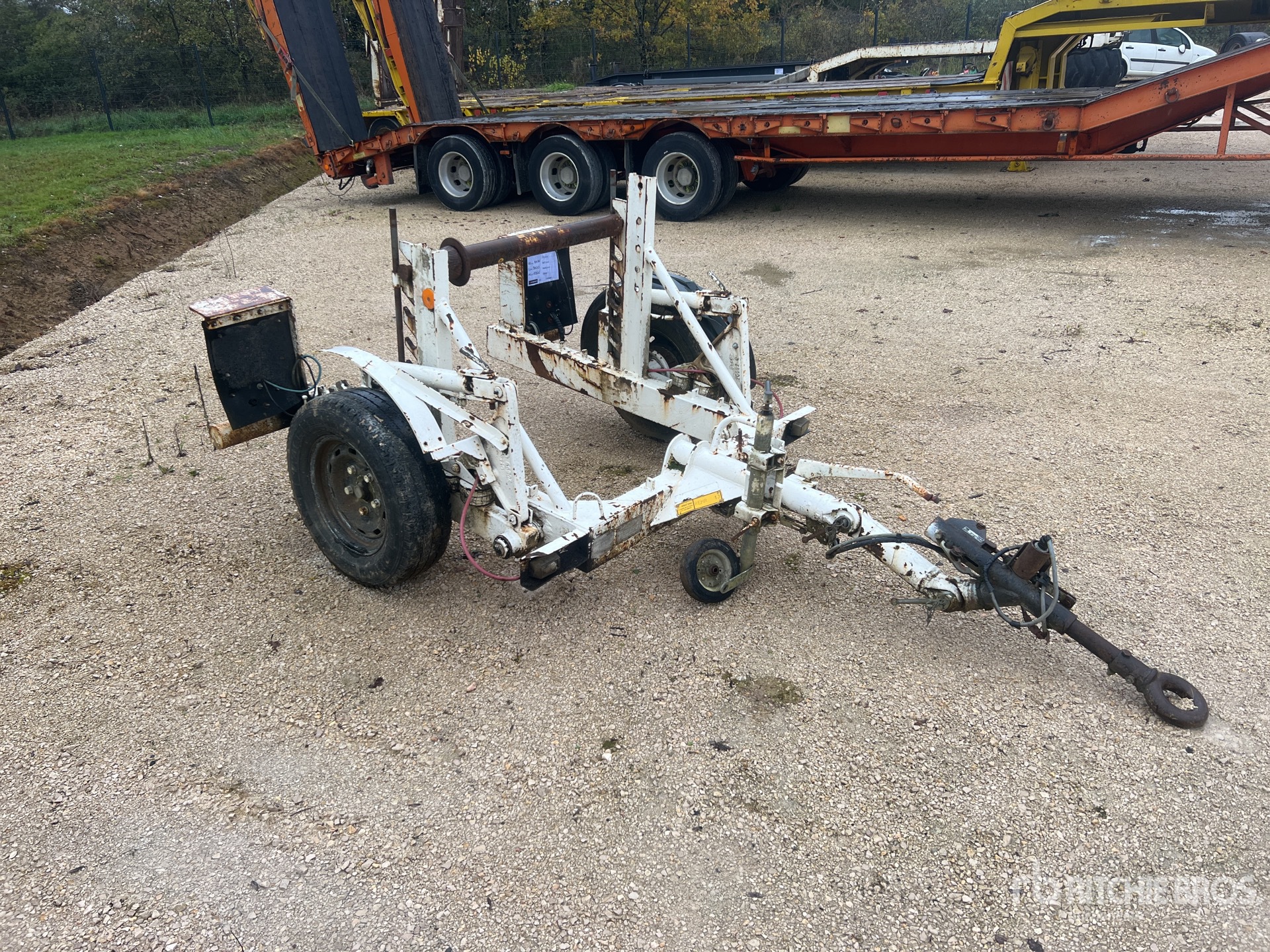 1988 Spirel OR900 CU0,95 S/A Remorque Porte Touret 1 Essieu Reel ...