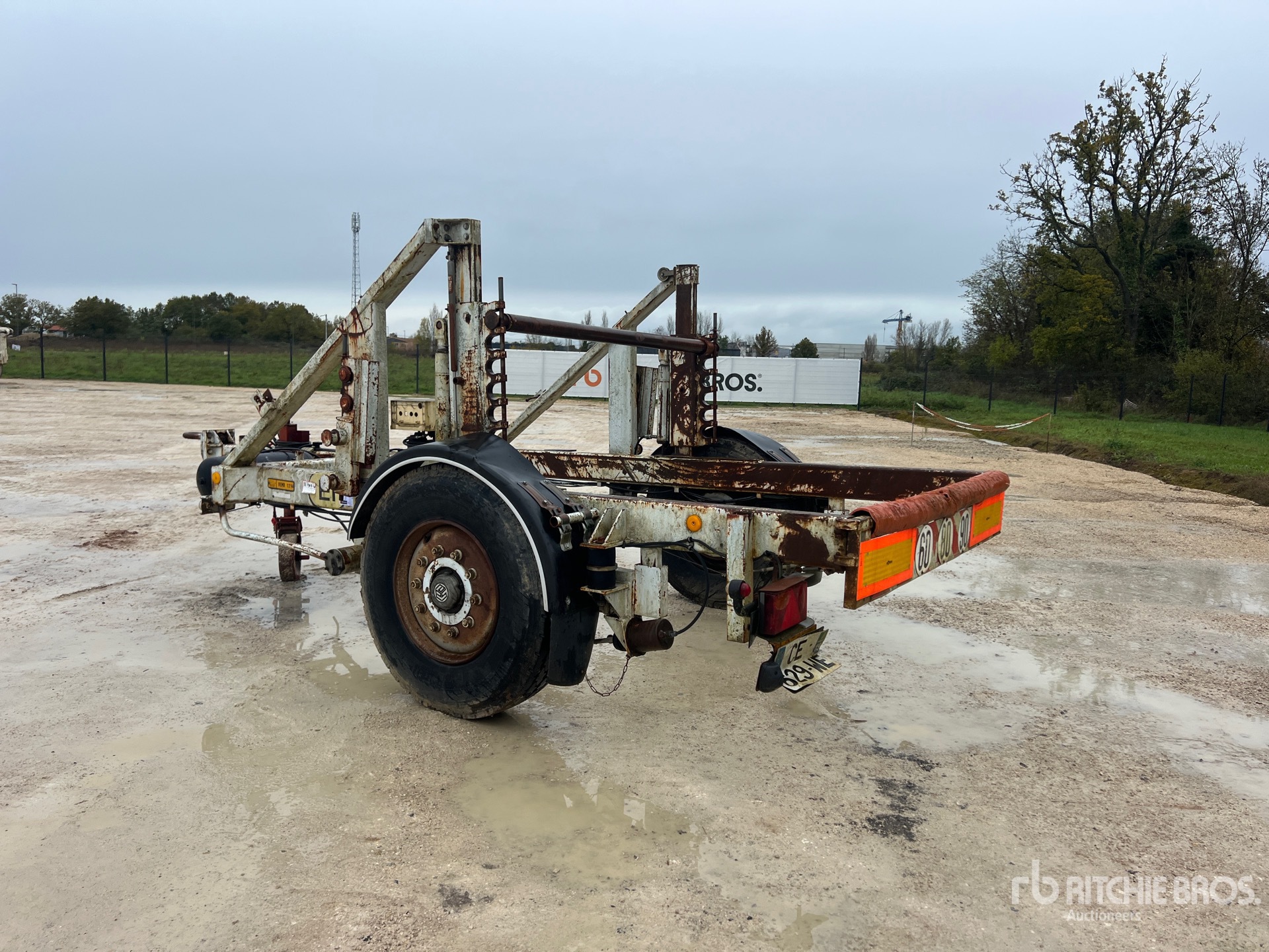 1994 Spirel OS50 CU5T S/A Remorque Porte Touret 1 Essieu Remorque porte ...