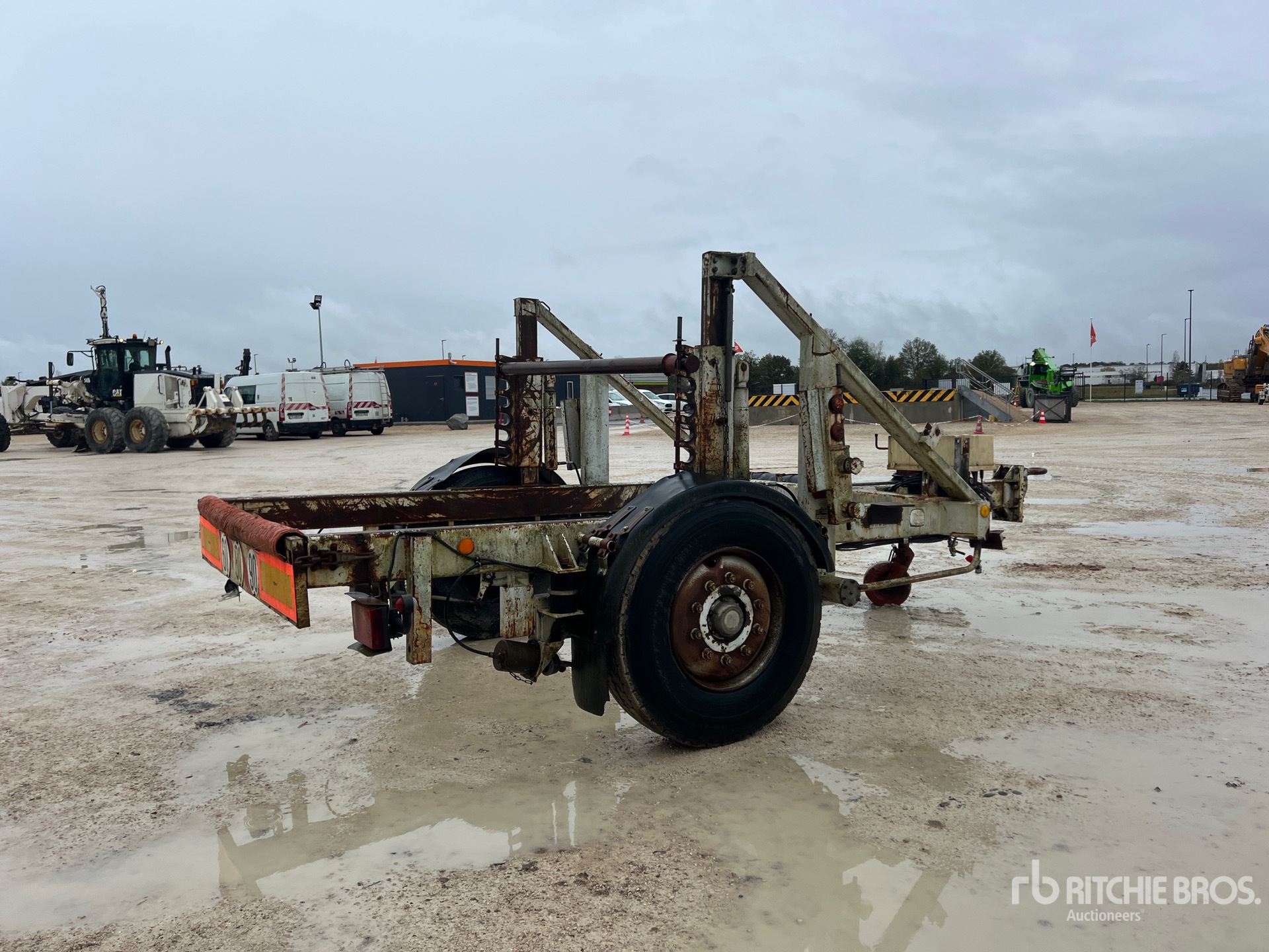 1994 Spirel OS50 CU5T S/A Remorque Porte Touret 1 Essieu Reel Trailer ...
