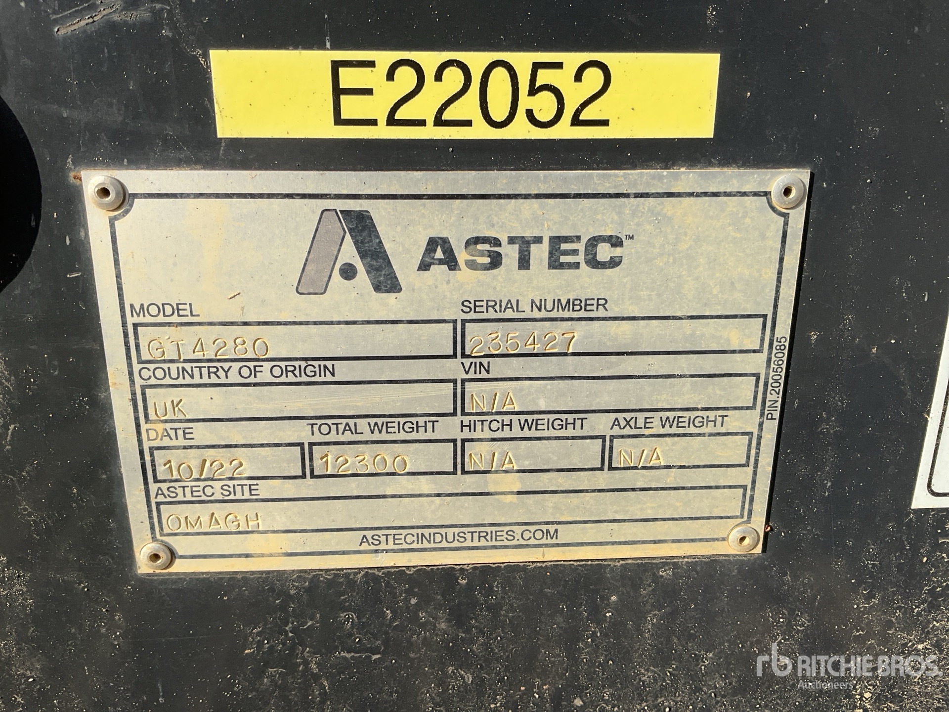 2022 Astec GT4280 42 in x 80 ft Tracked Transfer Transportador ...