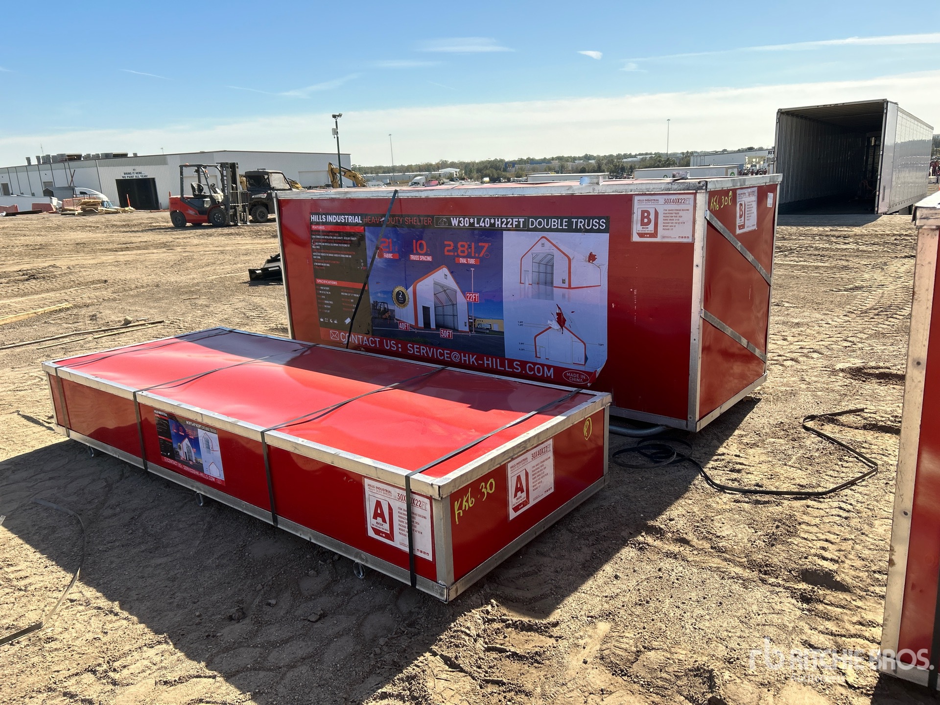 2025 HIlls Industrial 403022 40 ft x 30 ft x 22 ft Storage Building ...