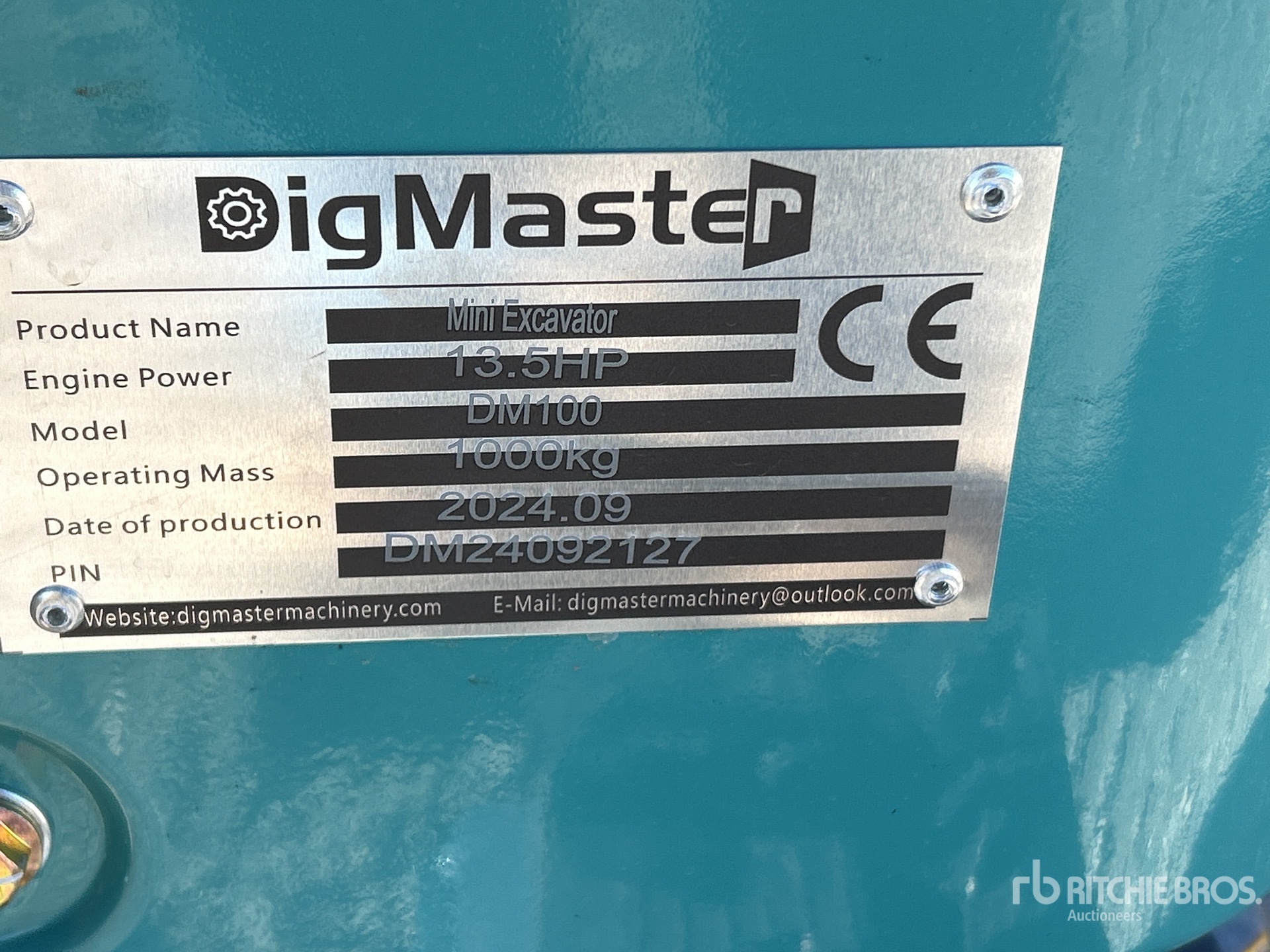 2024 Digmaster DM100 Minibagger (Unused) | Ritchie Bros. Auctioneers