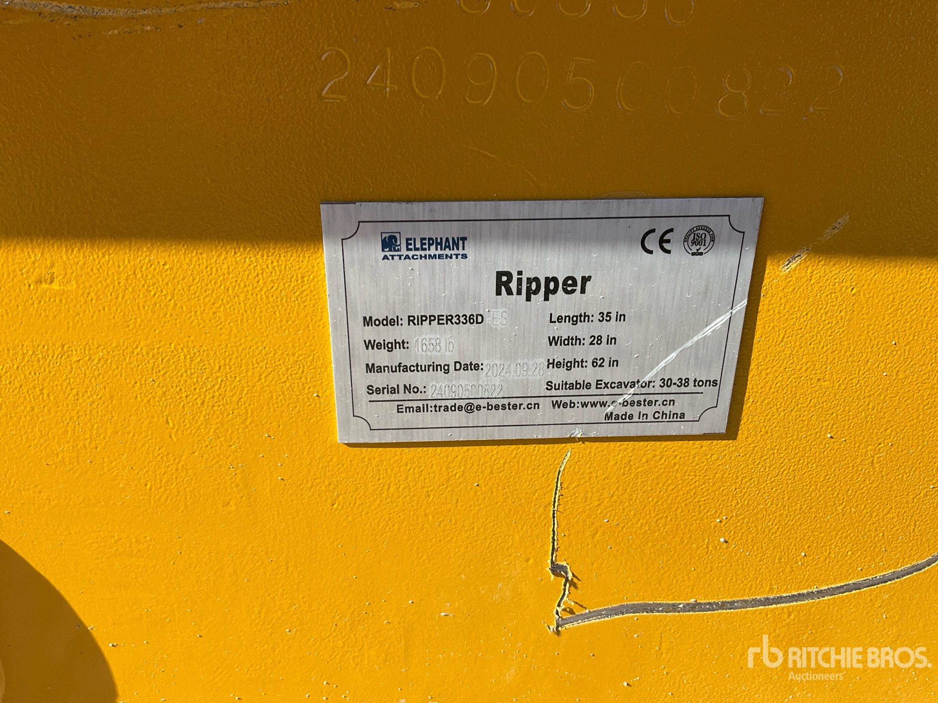 2024 Elephant RIPPER336D-ES Ripper per escavatore - Fits Cat 336 / 30 ...