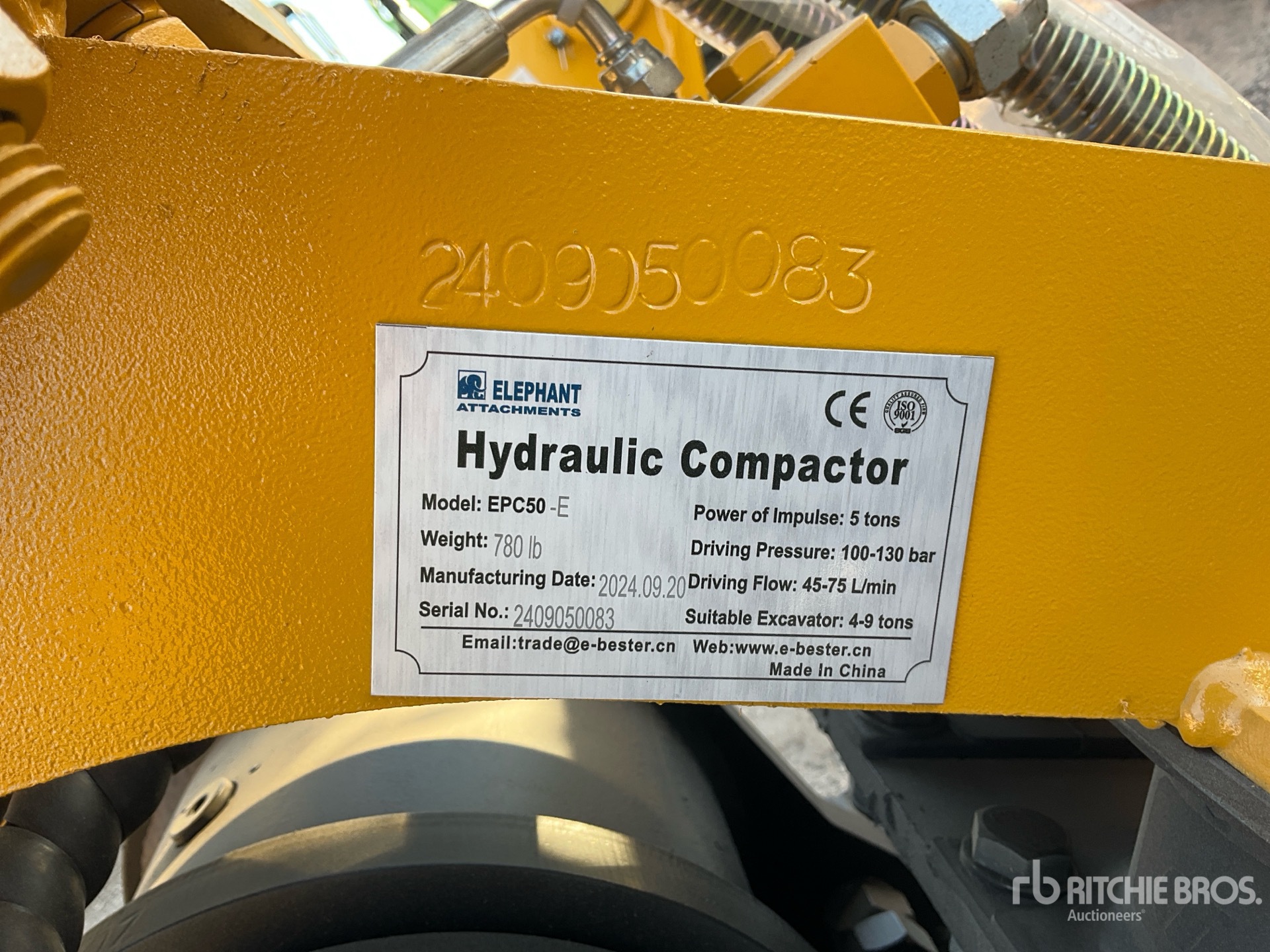 2024 Elephant EPC50-E Compacteur à plateau vibrant - Fits Cat 307 / 4 ...