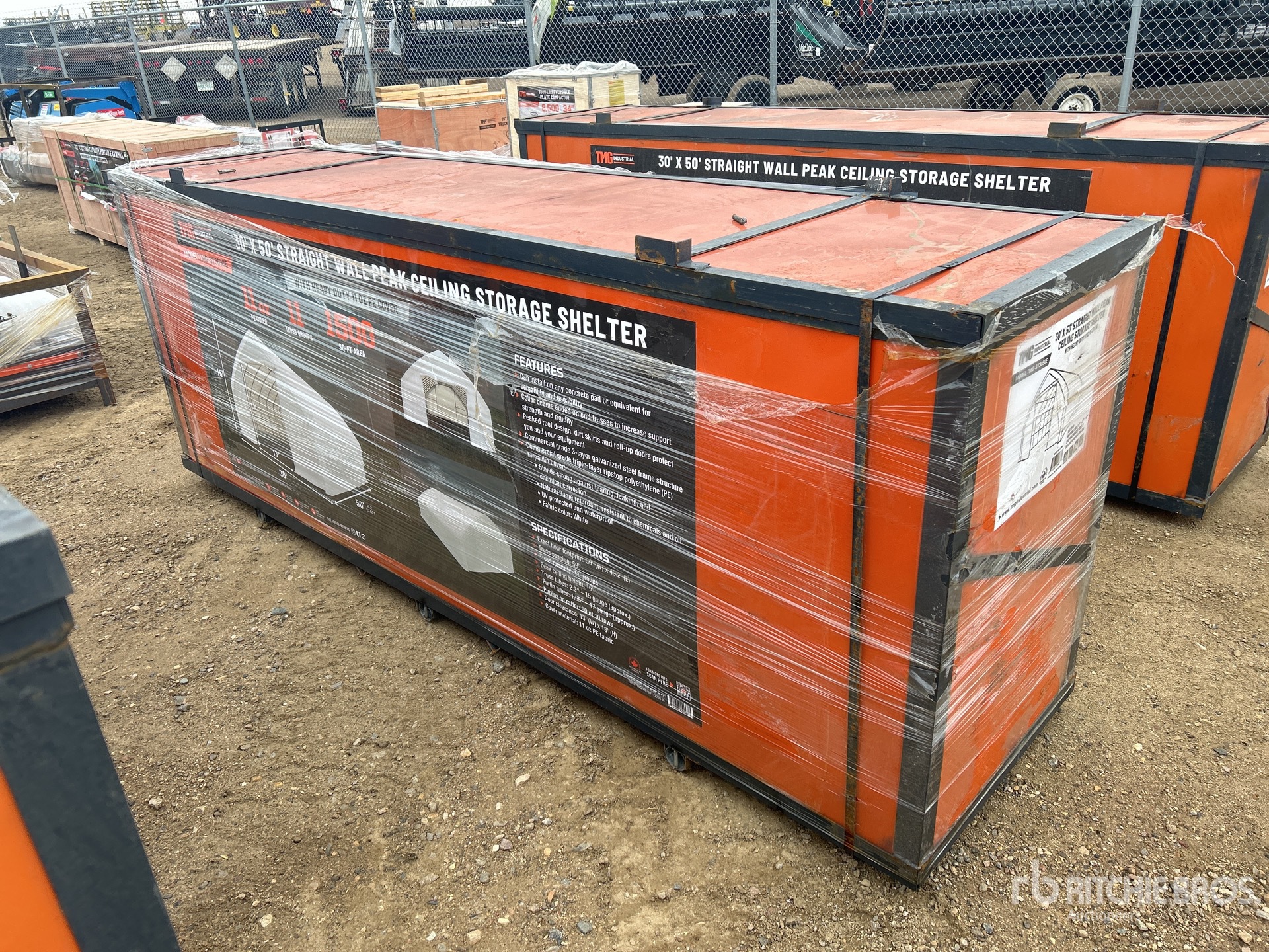 TMG ST3050E 50 ft x 30 ft x 16 ft Straight Wall Peak Ceiling Storage ...